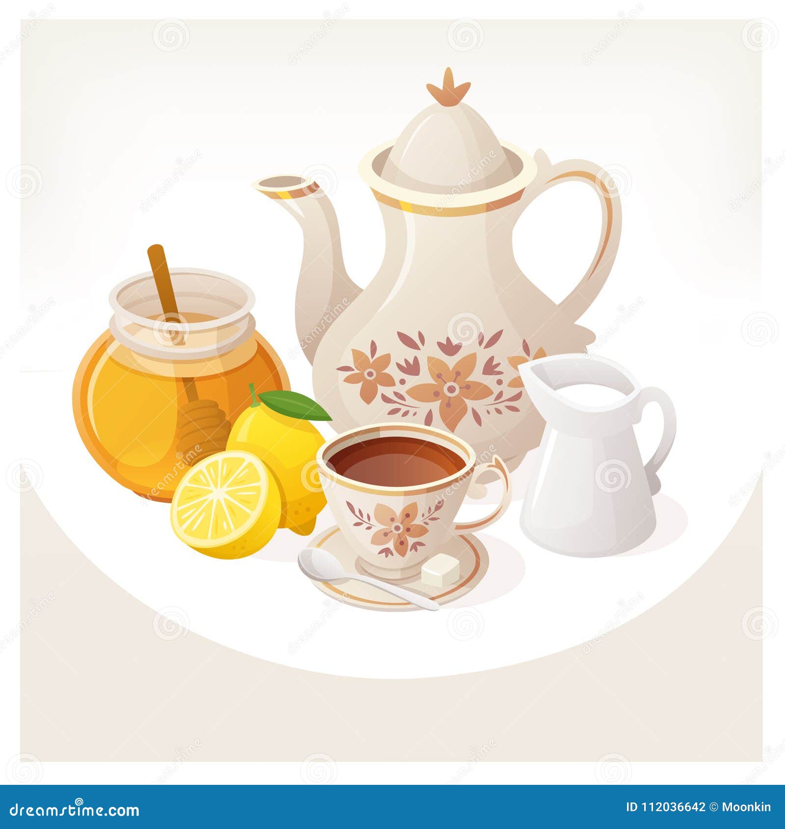 Illustration with Elements for Classic British Tea Time Stock Vector ...