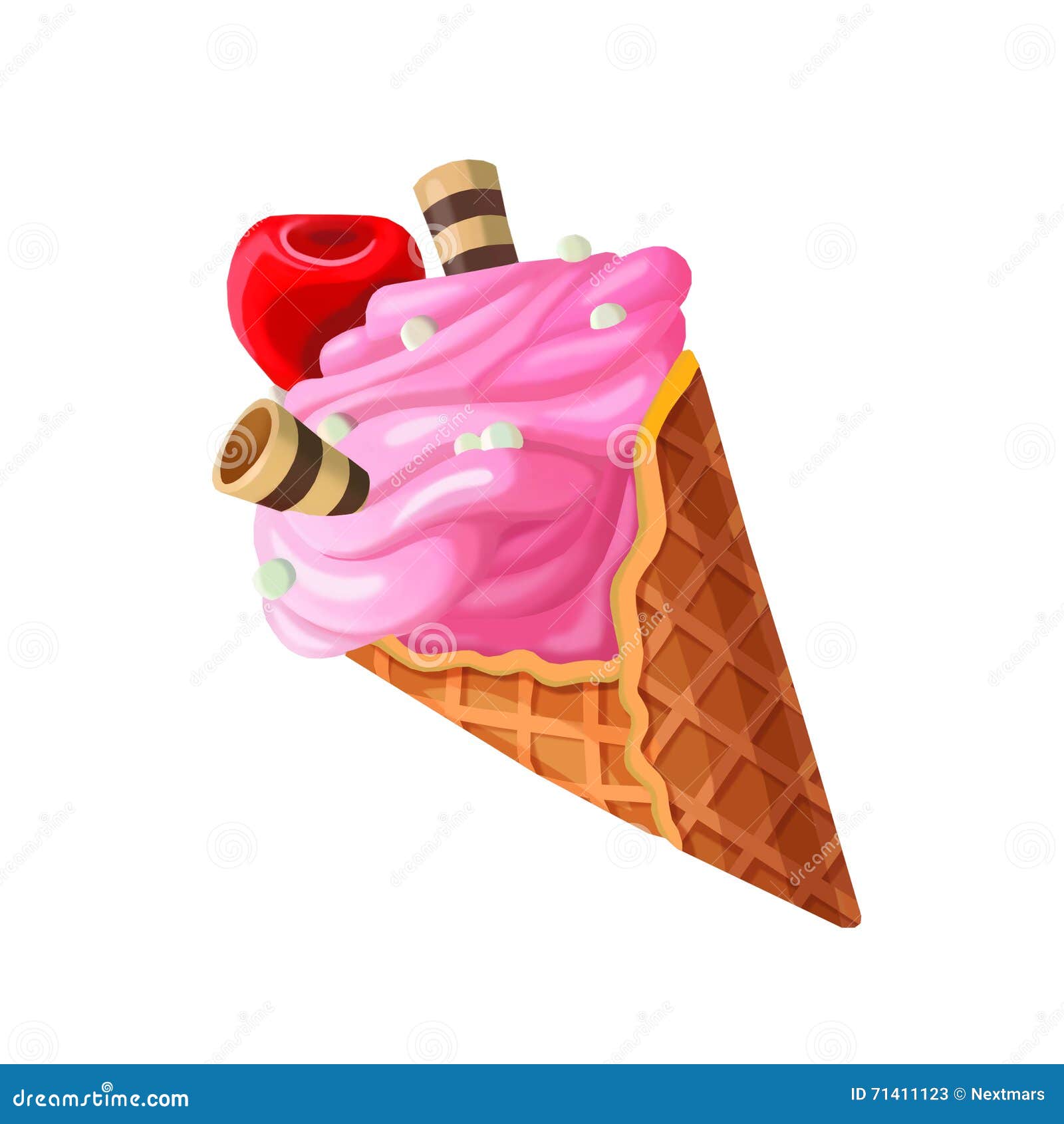 Illustration: Elements Set: Ice Cream. Stock Illustration ...