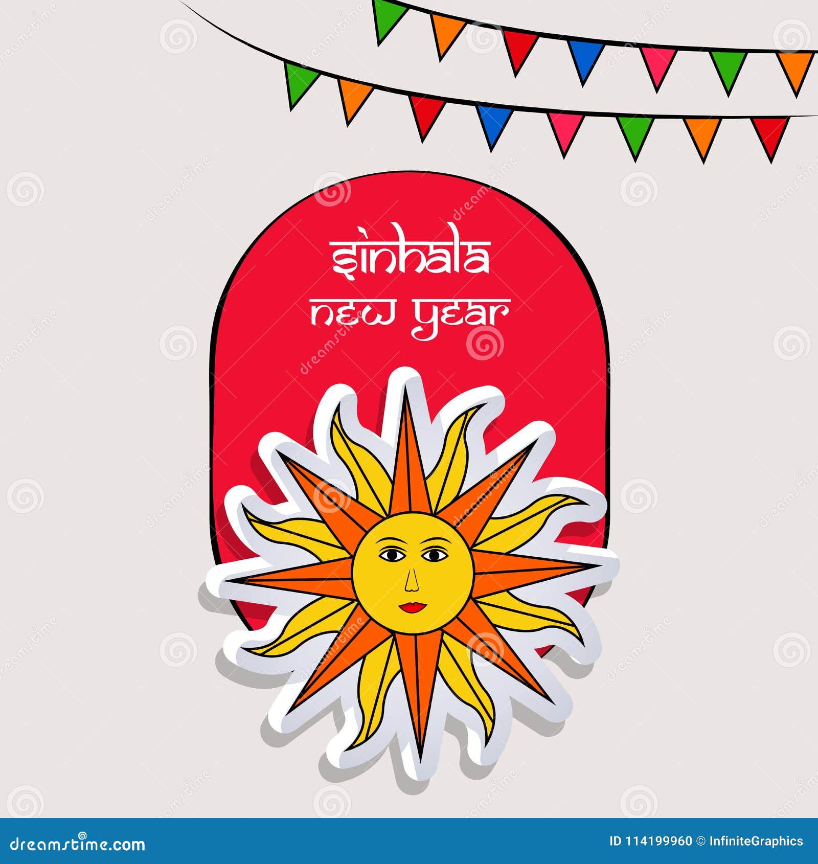 Illustration of Sri Lanka New Year Background Stock Vector ...