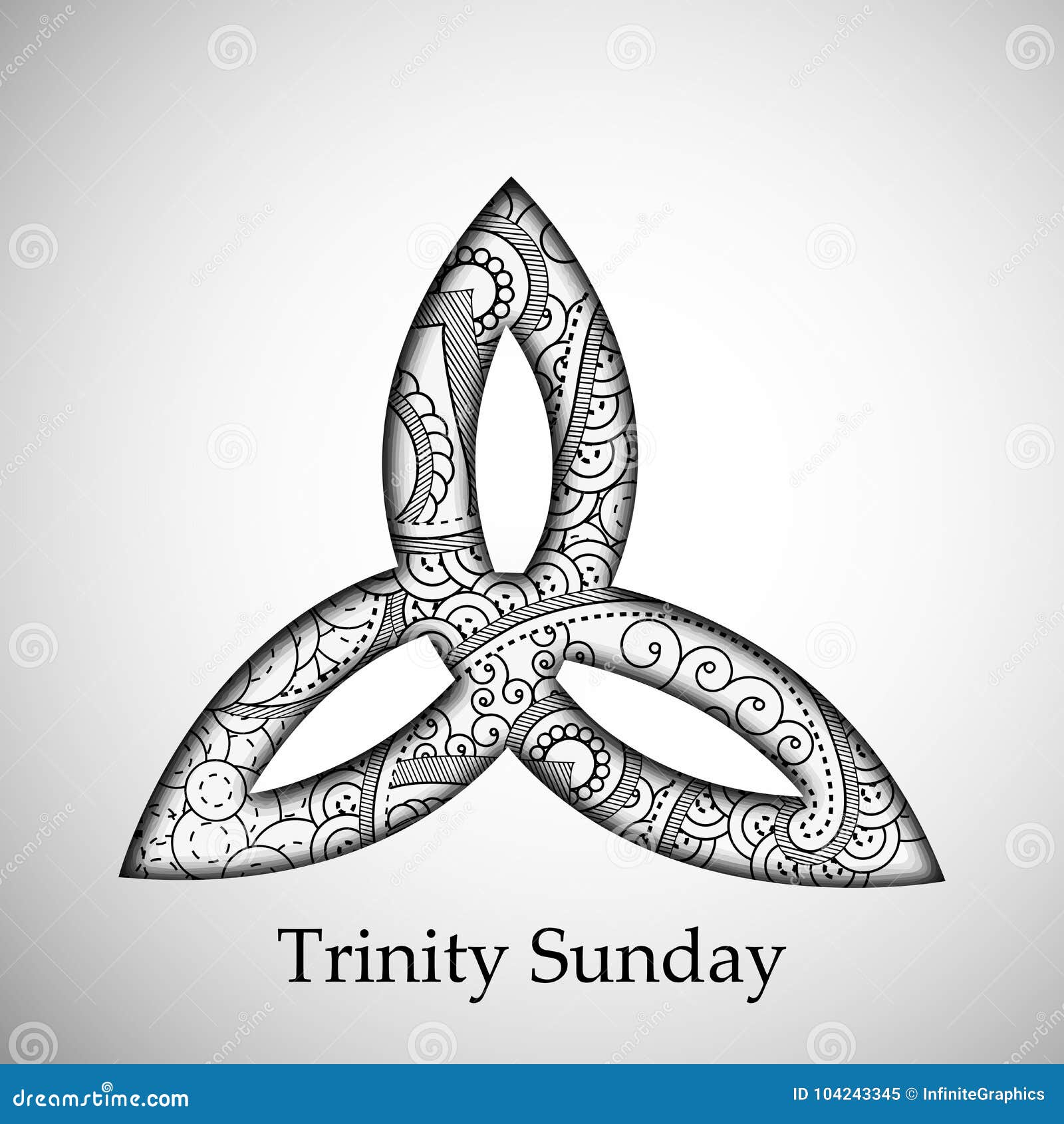 Illustration of Trinity Sunday Background Stock Vector - Illustration ...