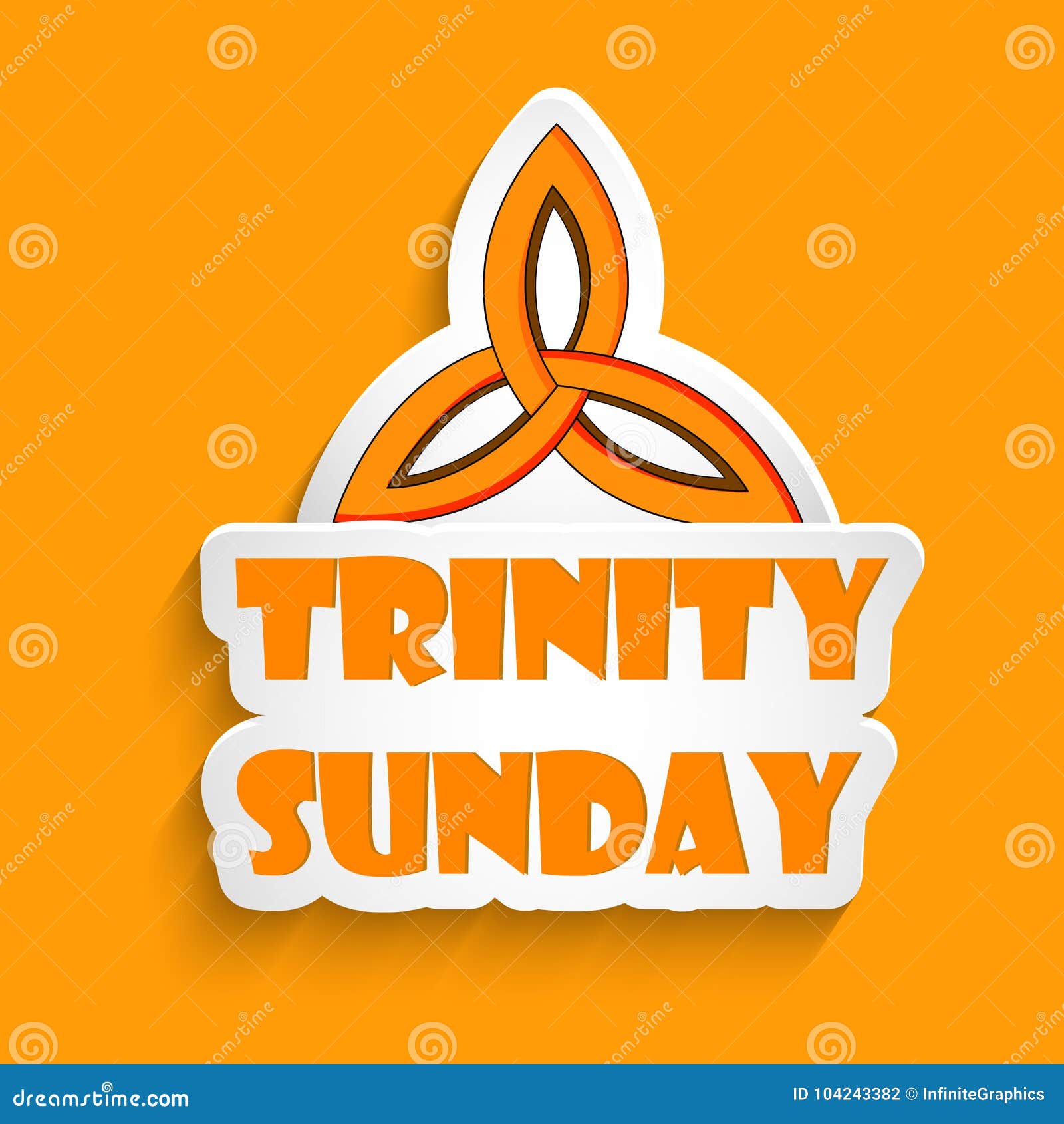 Illustration of Trinity Sunday Background Stock Vector - Illustration ...