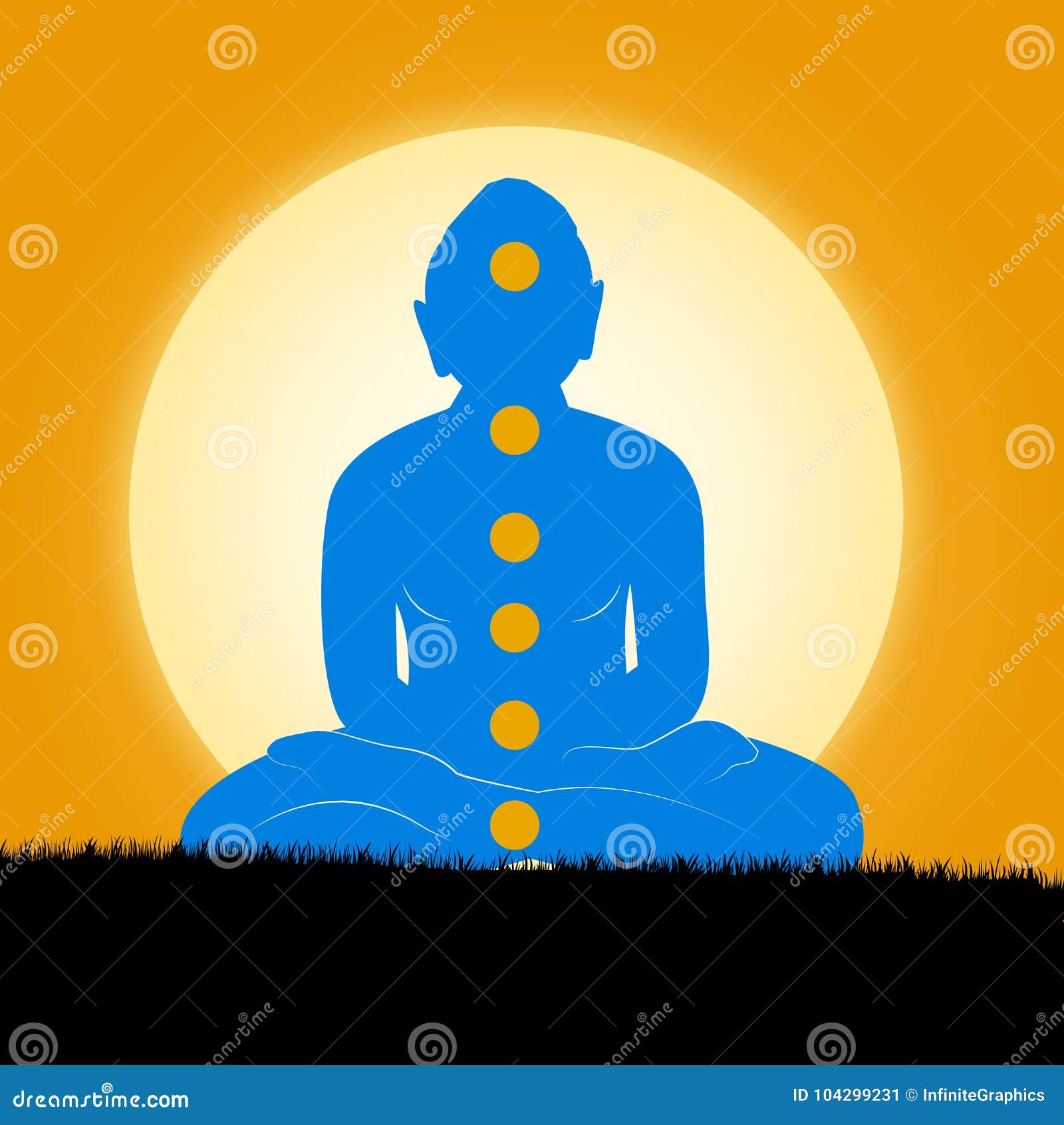 Illustration of Yoga Posture Background Stock Illustration ...