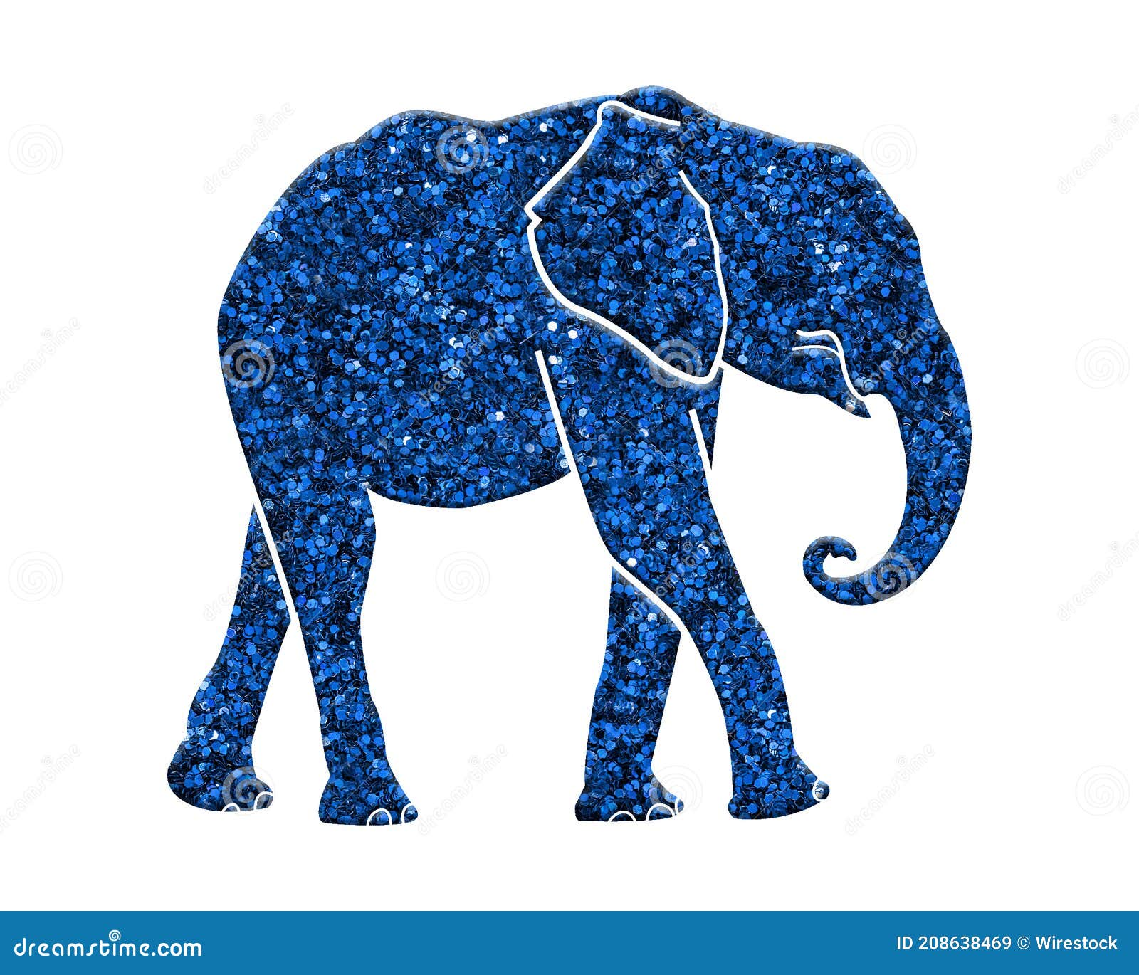 Elephant In A Blue Floral Suit. Fashionable Animal, Anthropomorphism ...