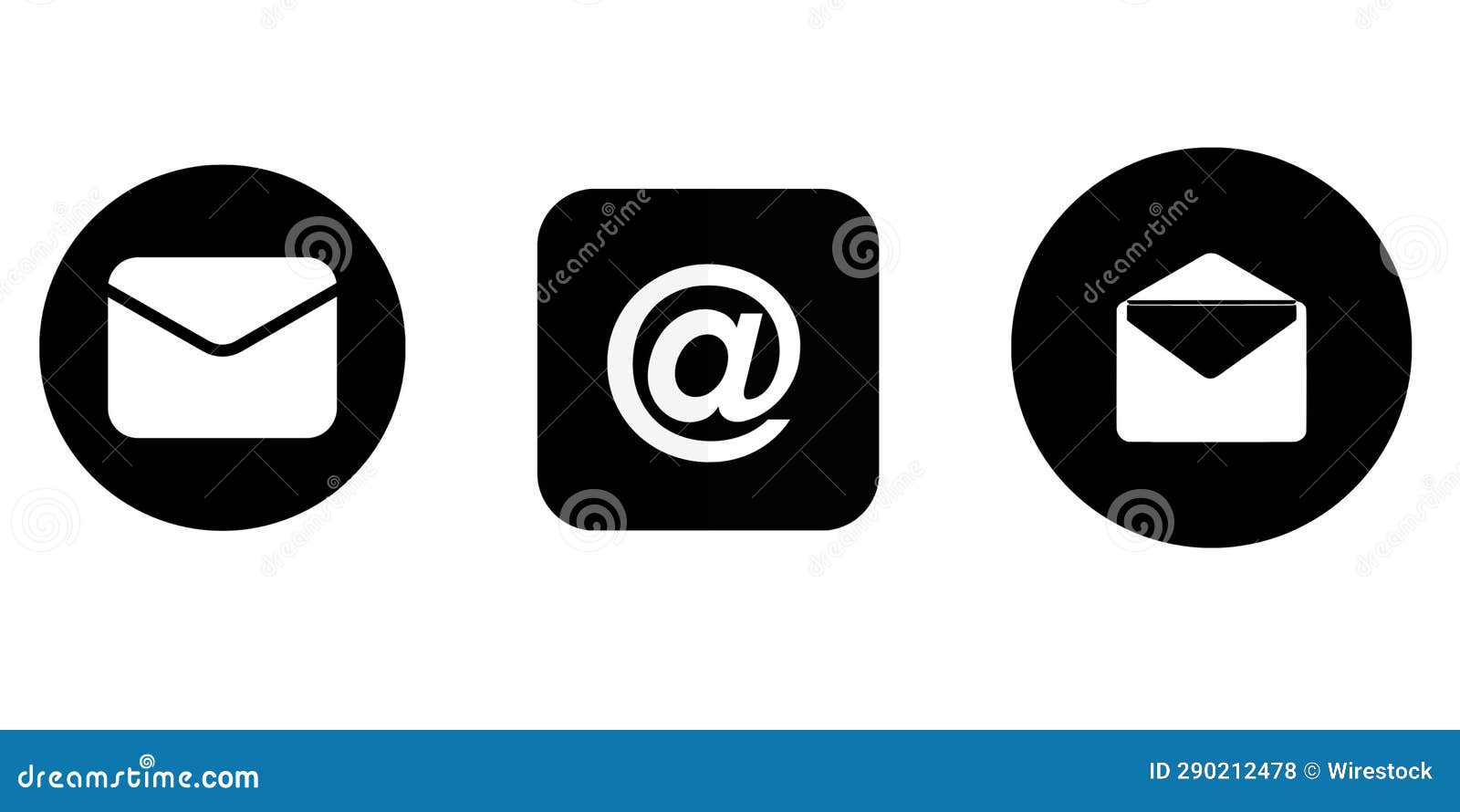 Illustration of Email Logos on a White Background Stock Illustration ...