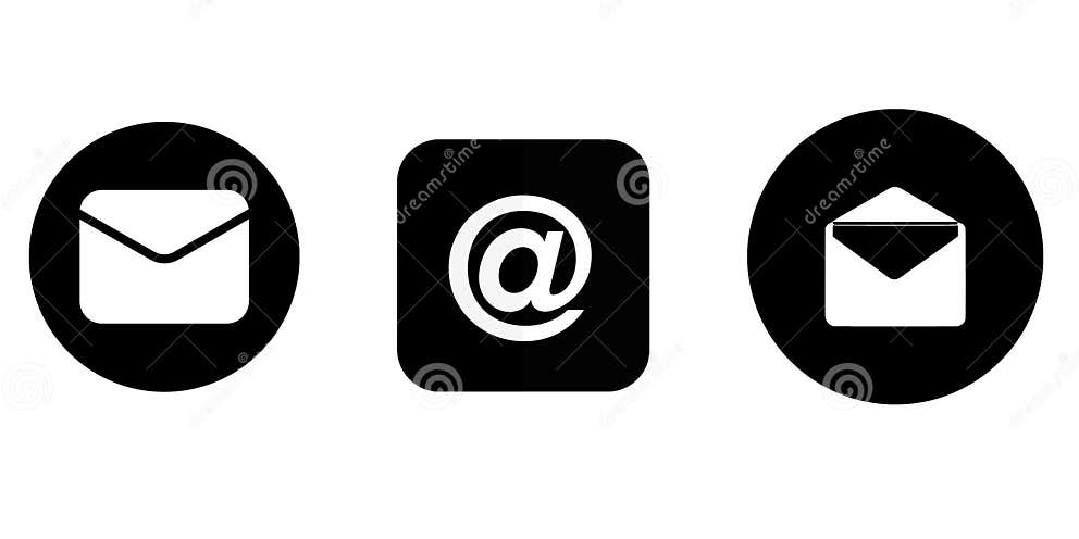 Illustration of Email Logos on a White Background Stock Illustration ...