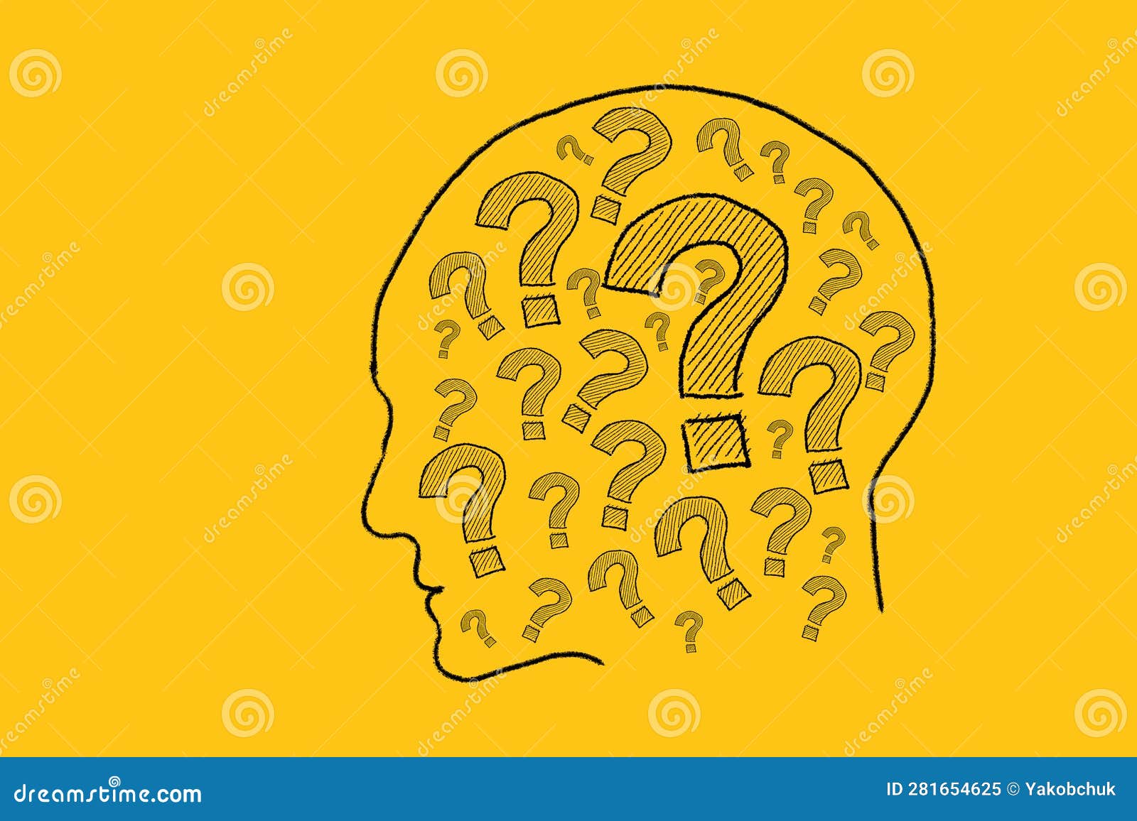 An Illustration Embodying the Concept of Doubt Stock Image - Image of ...