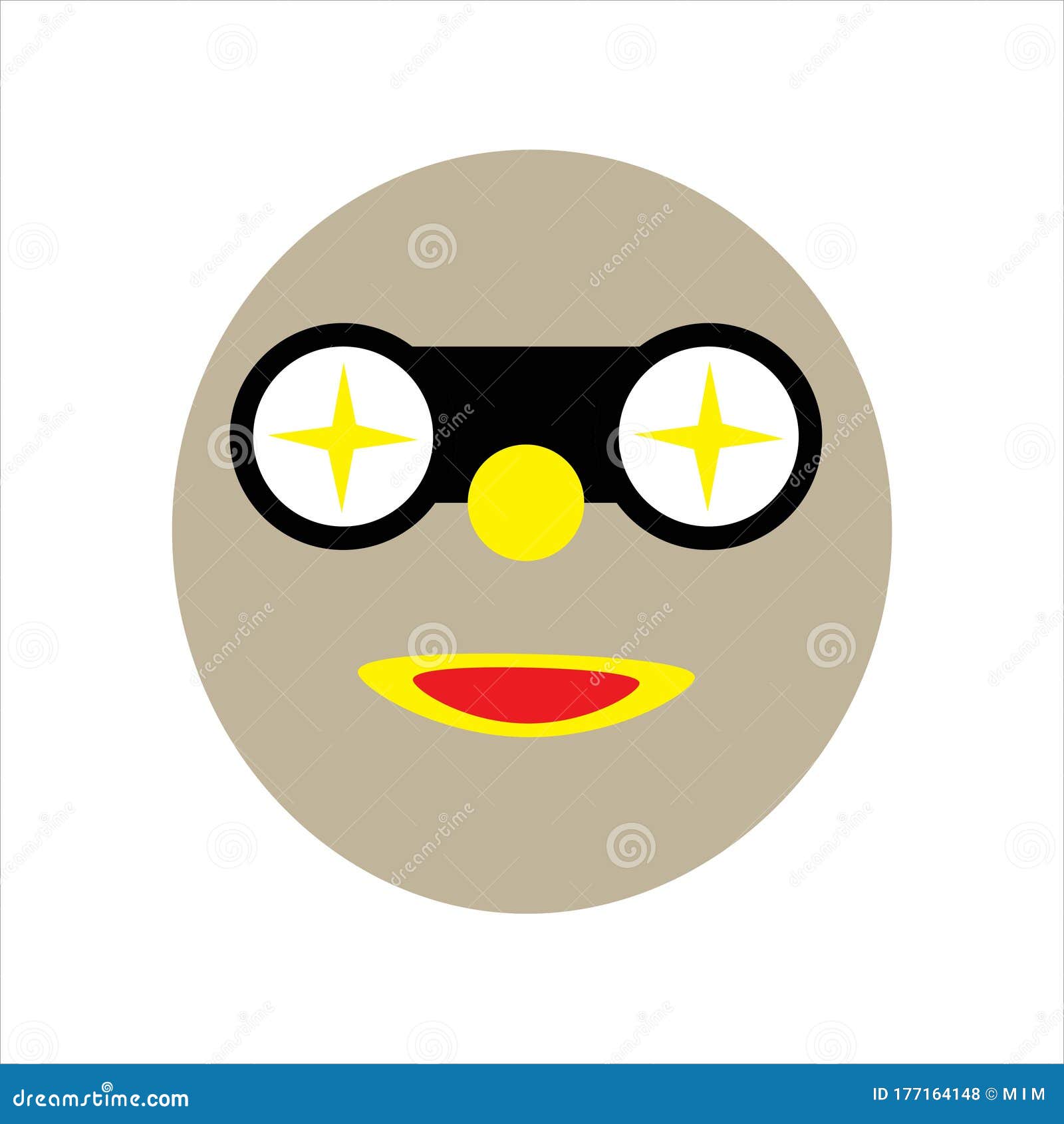 This is Illustration of Emoticon Face Impressed Stock Vector ...