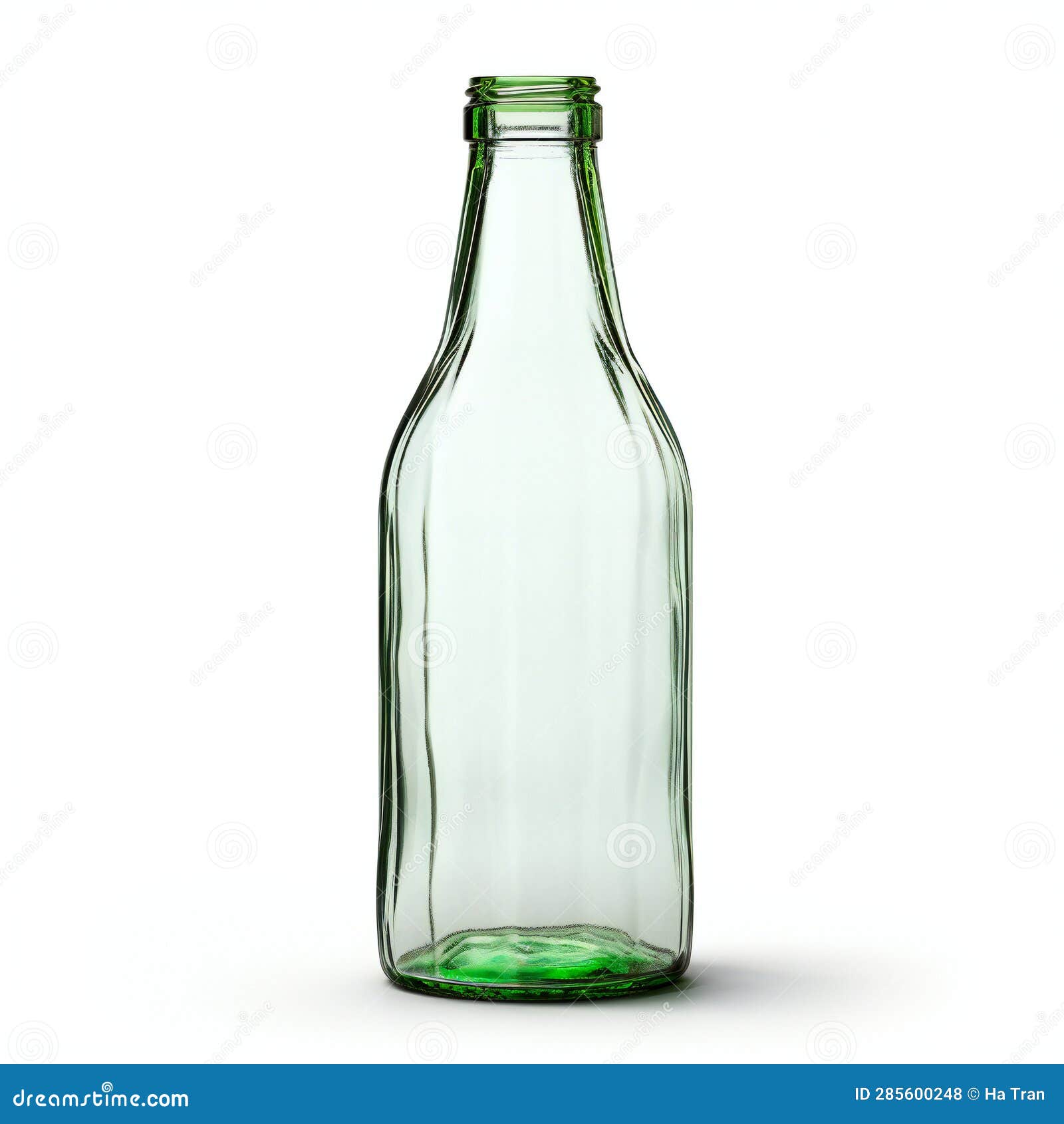 Empty Glass Bottle Isolated on White Background Stock Illustration ...