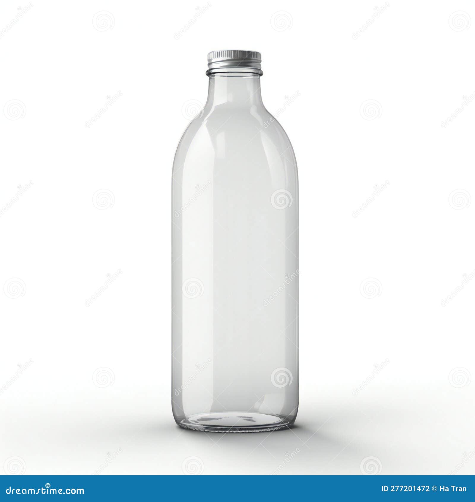 Empty Glass Bottle Isolated on White Background Stock Illustration ...