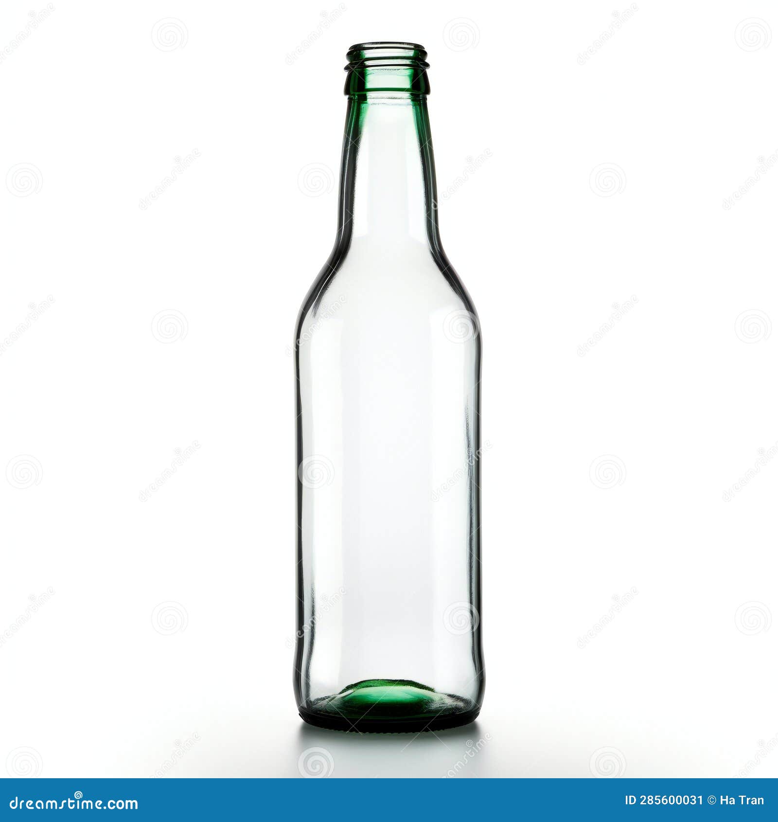 Empty Glass Bottle Isolated on White Background Stock Illustration ...