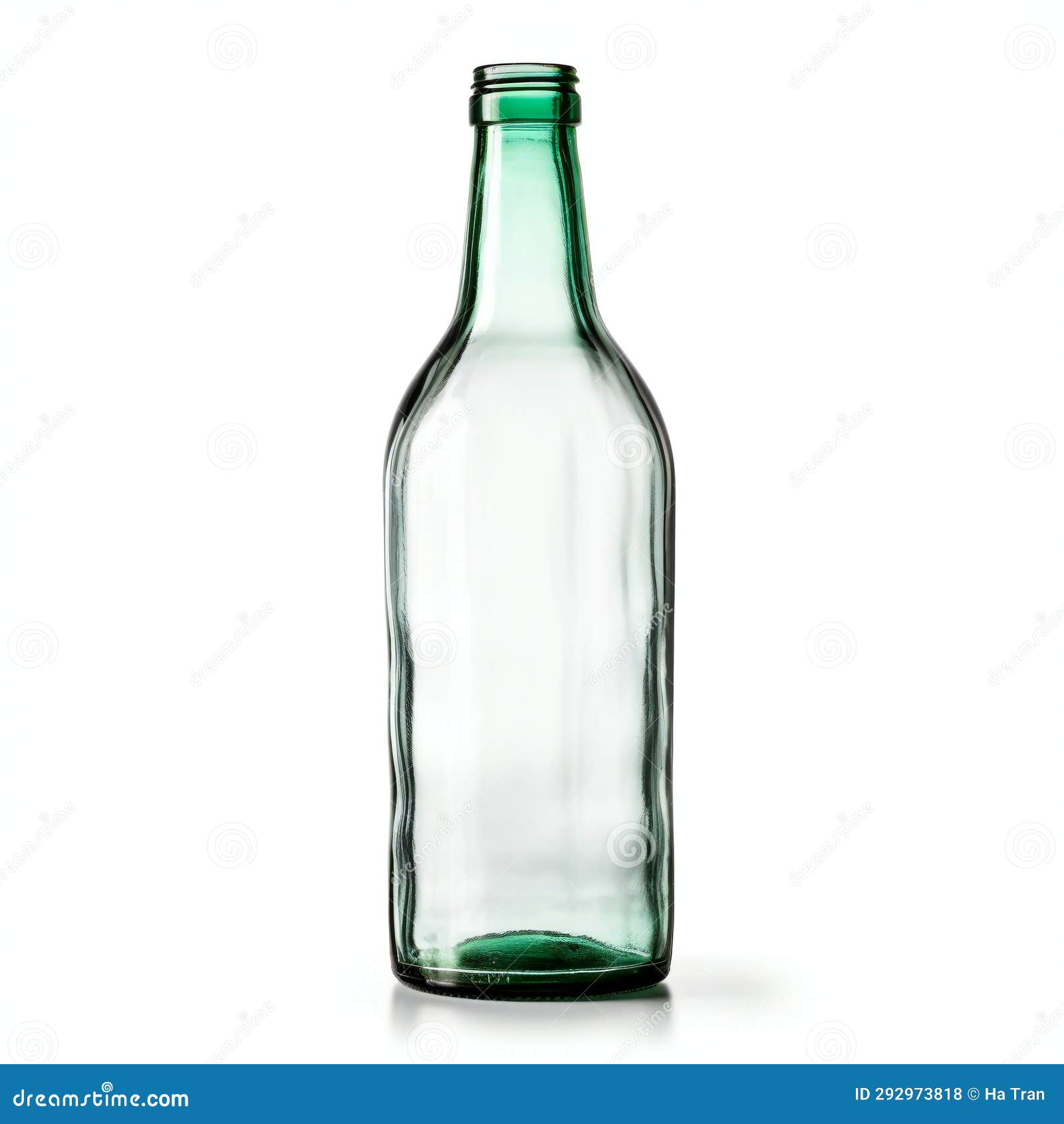 Empty Glass Bottle Isolated on White Background Stock Illustration ...