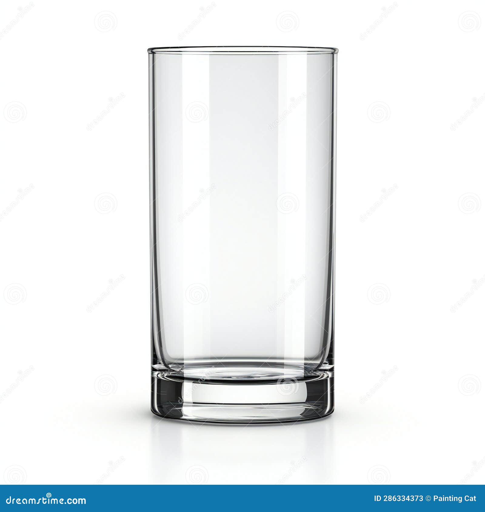 Empty Glass Isolated on White Background Stock Illustration ...