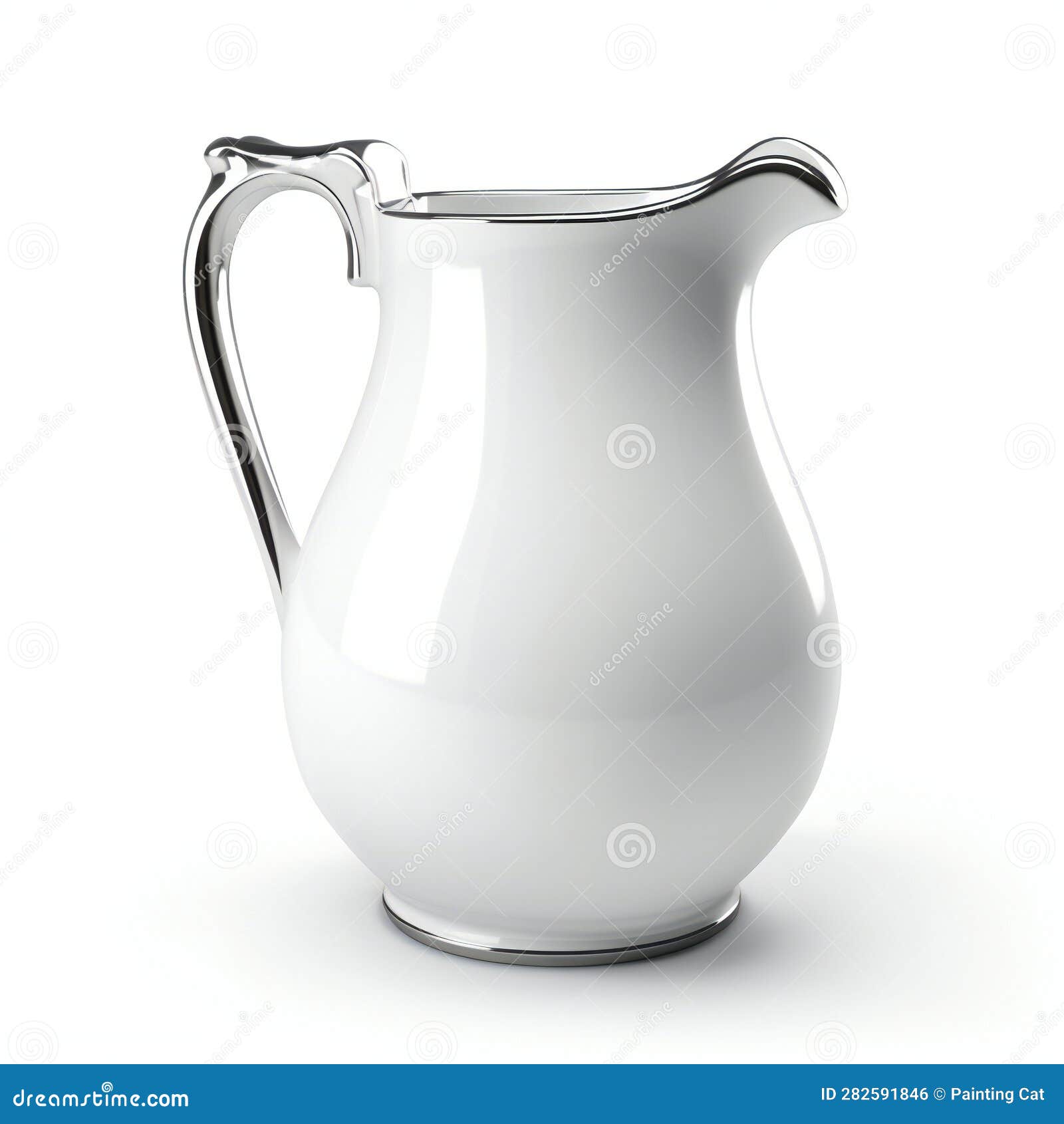 Empty Milk Jug Isolated on White Background Stock Illustration ...