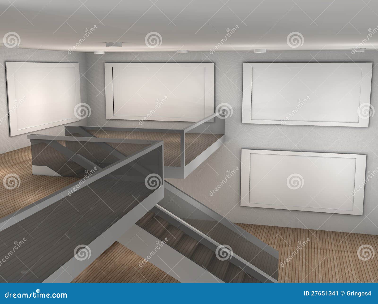 Empty Museum Of Paleontology With Dinosaurs Skeletons Vector Flat ...