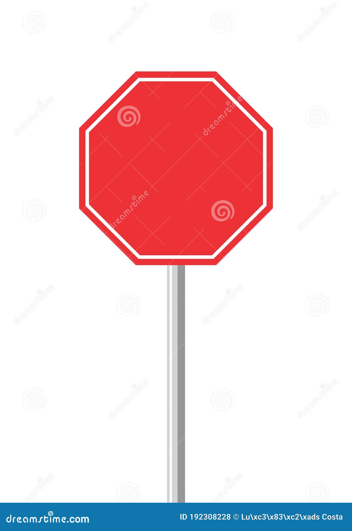 Octagonal traffic sign stock illustration. Illustration of safety ...