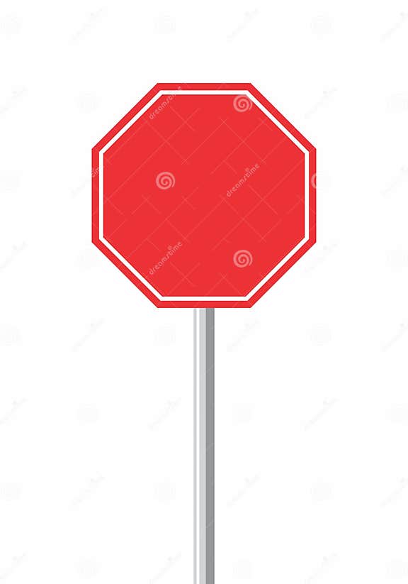 Octagonal traffic sign stock illustration. Illustration of safety ...
