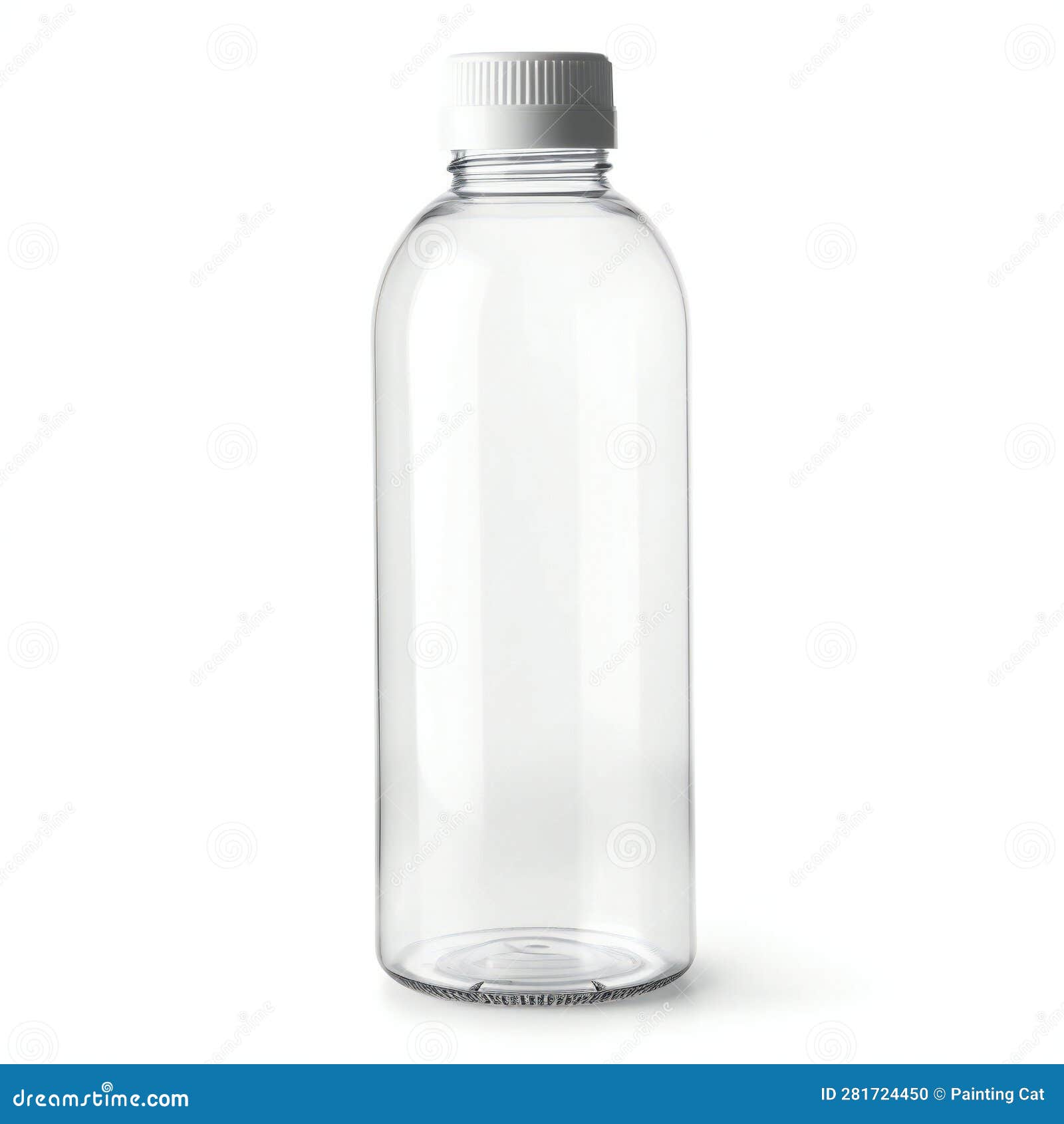 Empty Plastic Bottle Isolated on White Background Stock Illustration ...