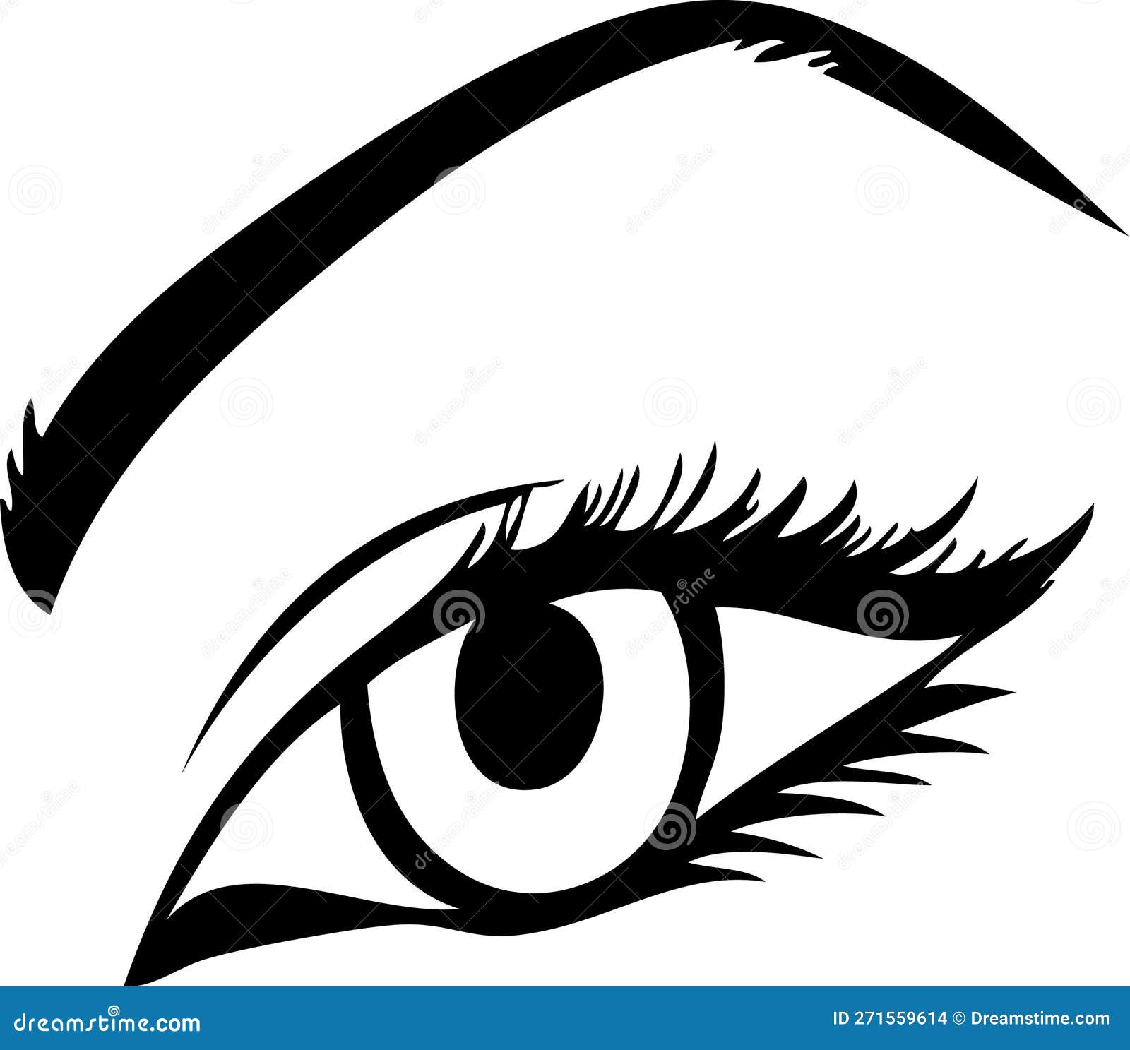 Illustration En Noir Et Blanc Illustration de Vecteur - Illustration du pupille, fonte: 271559614