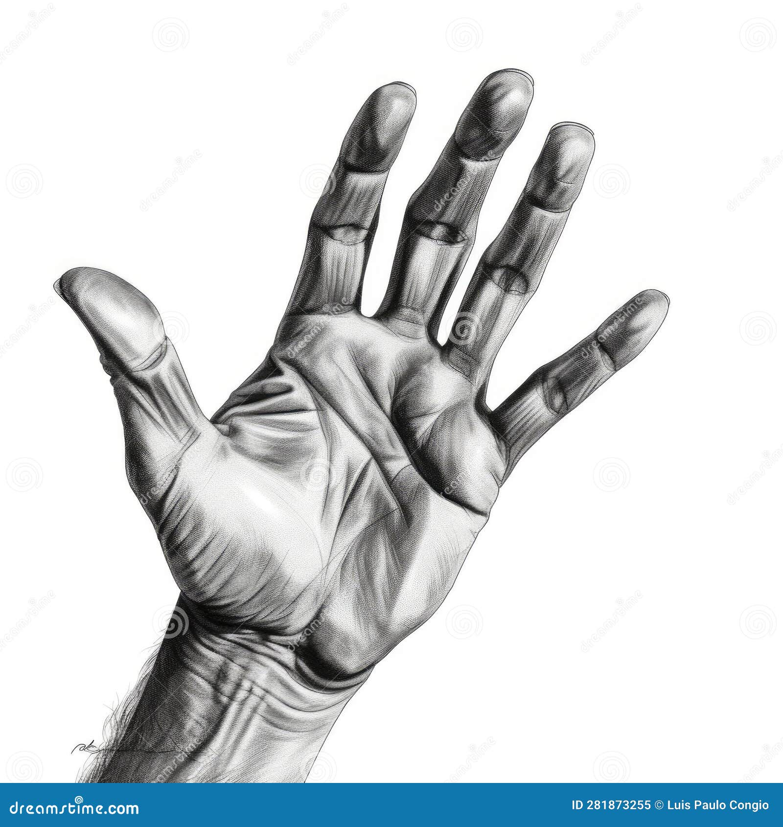 Illustration En Noir Et Blanc D'une Main Image stock - Image du concept ...