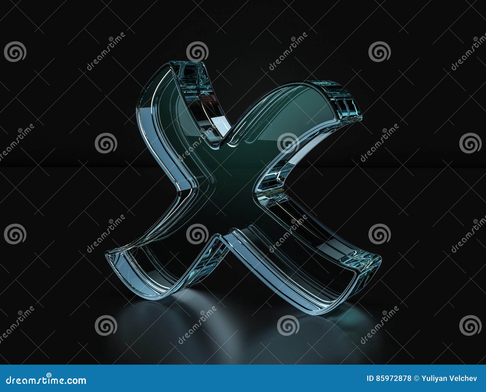 Illustration En Verre Du Symbole 3D D'annulation Illustration Stock ...