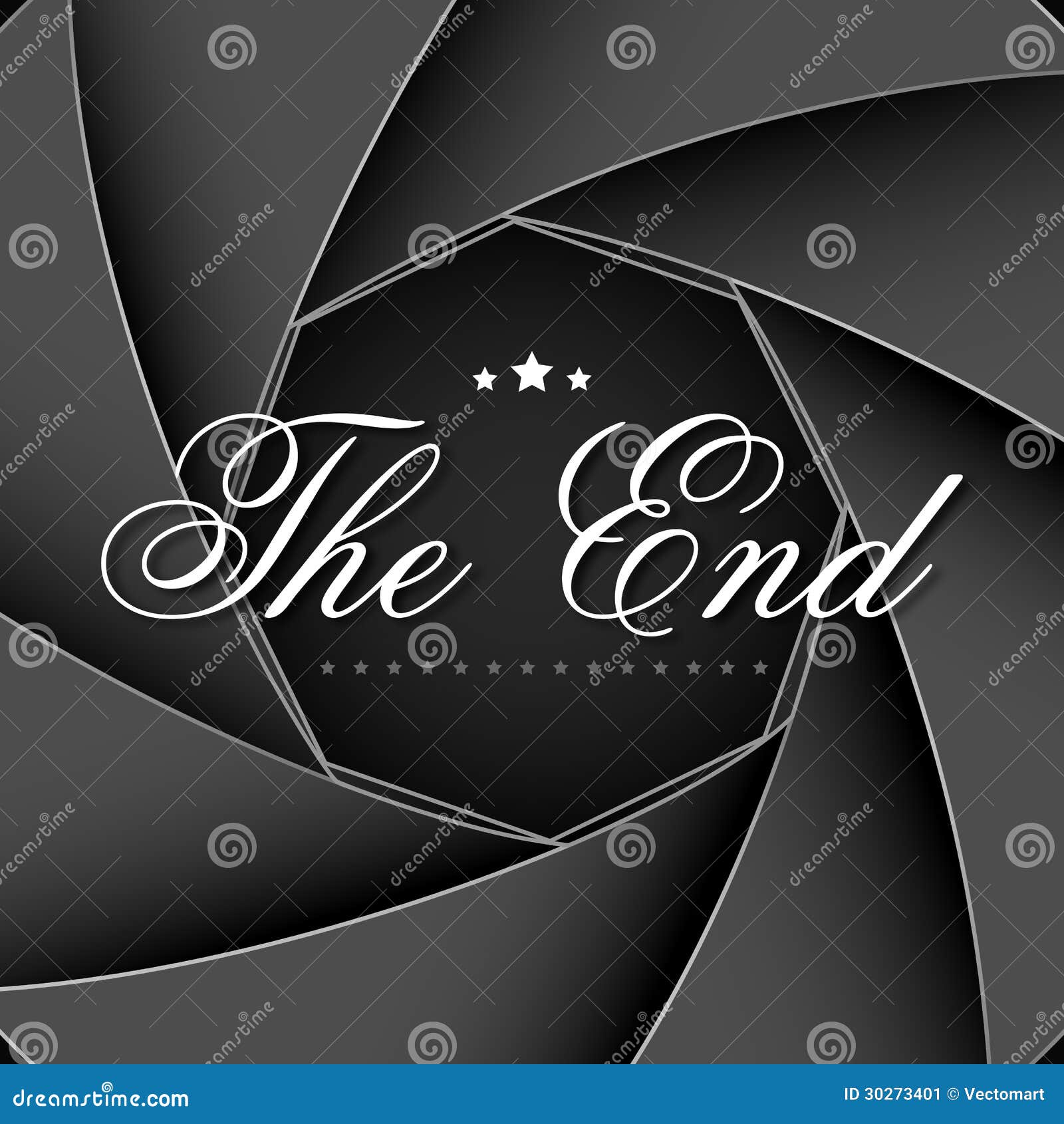 The End Screen stock vector. Illustration of projection - 30273401