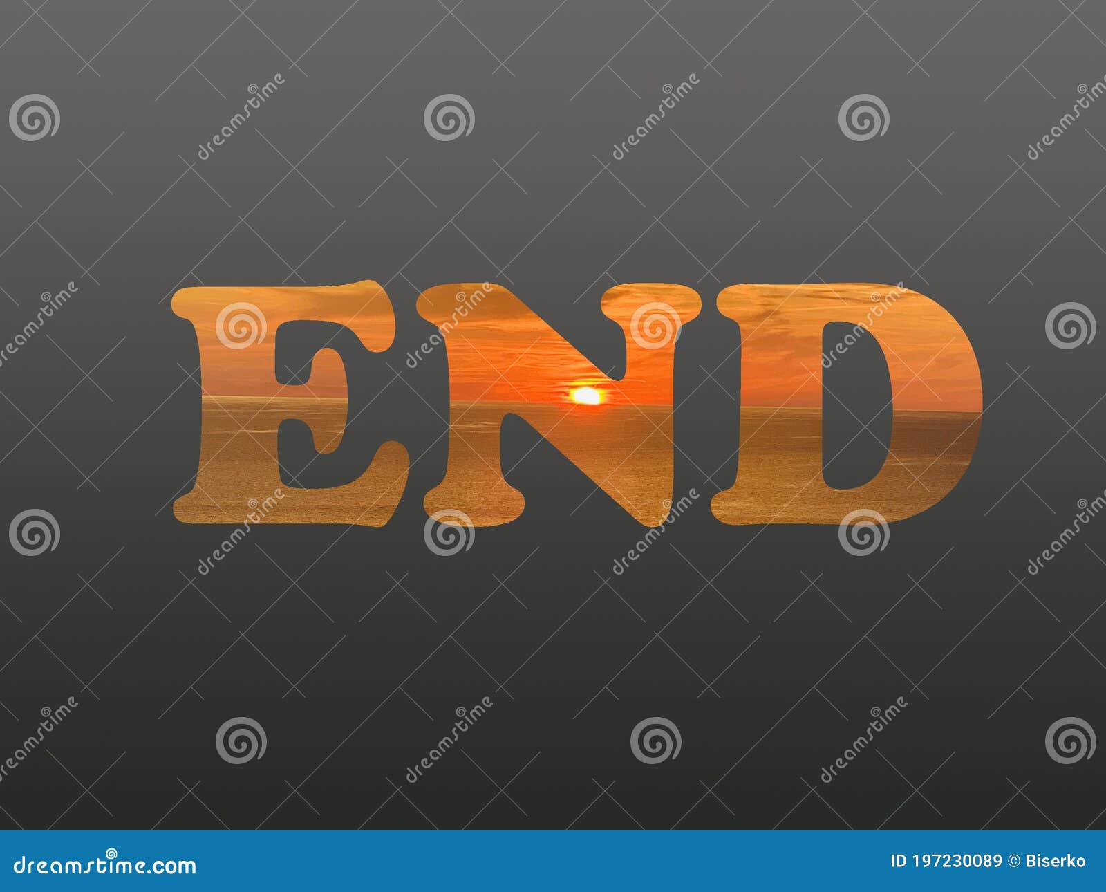 Illustration of the the End Sign Stock Illustration - Illustration of ...