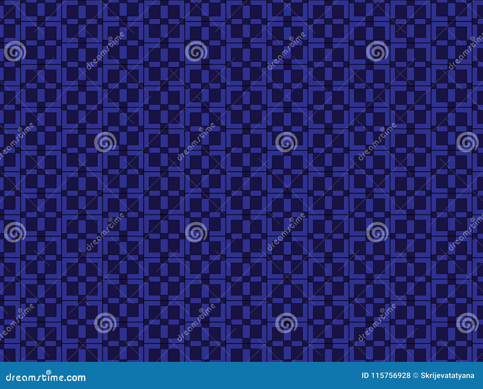 The Abstract Blue Tile Pattern Background Stock Vector - Illustration ...