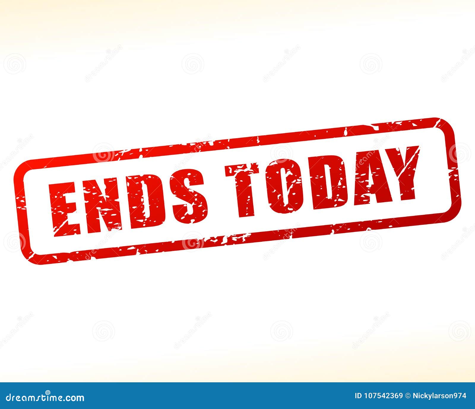 Ends today text buffered stock vector. Illustration of stop - 107542369