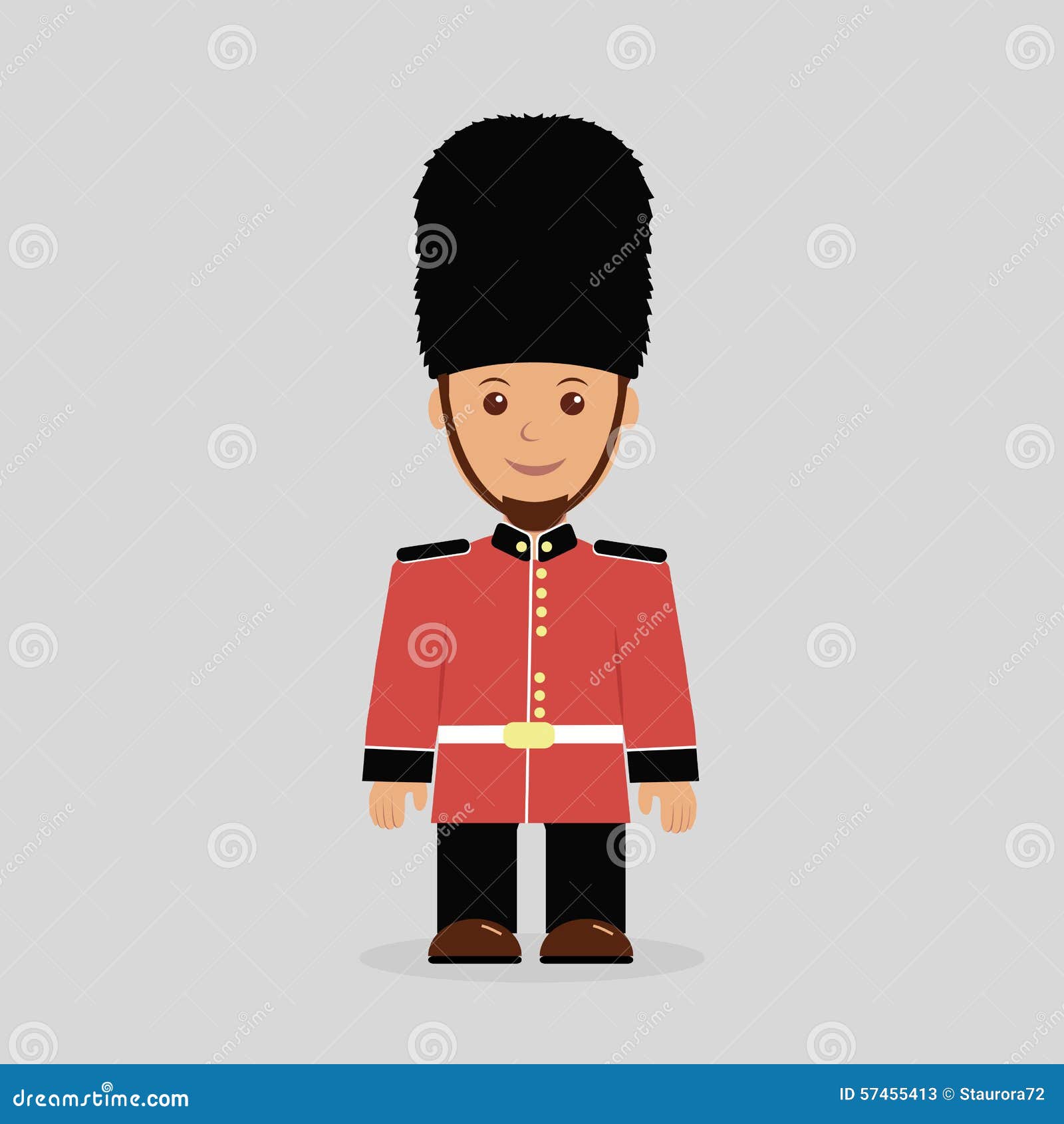 Illustration of a English Guard Against a Light Background Stock Vector ...