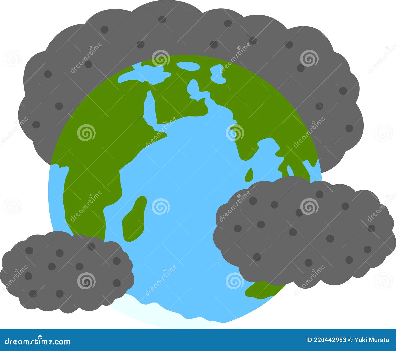 Environmentally Polluted Earth Stock Vector - Illustration of problems ...