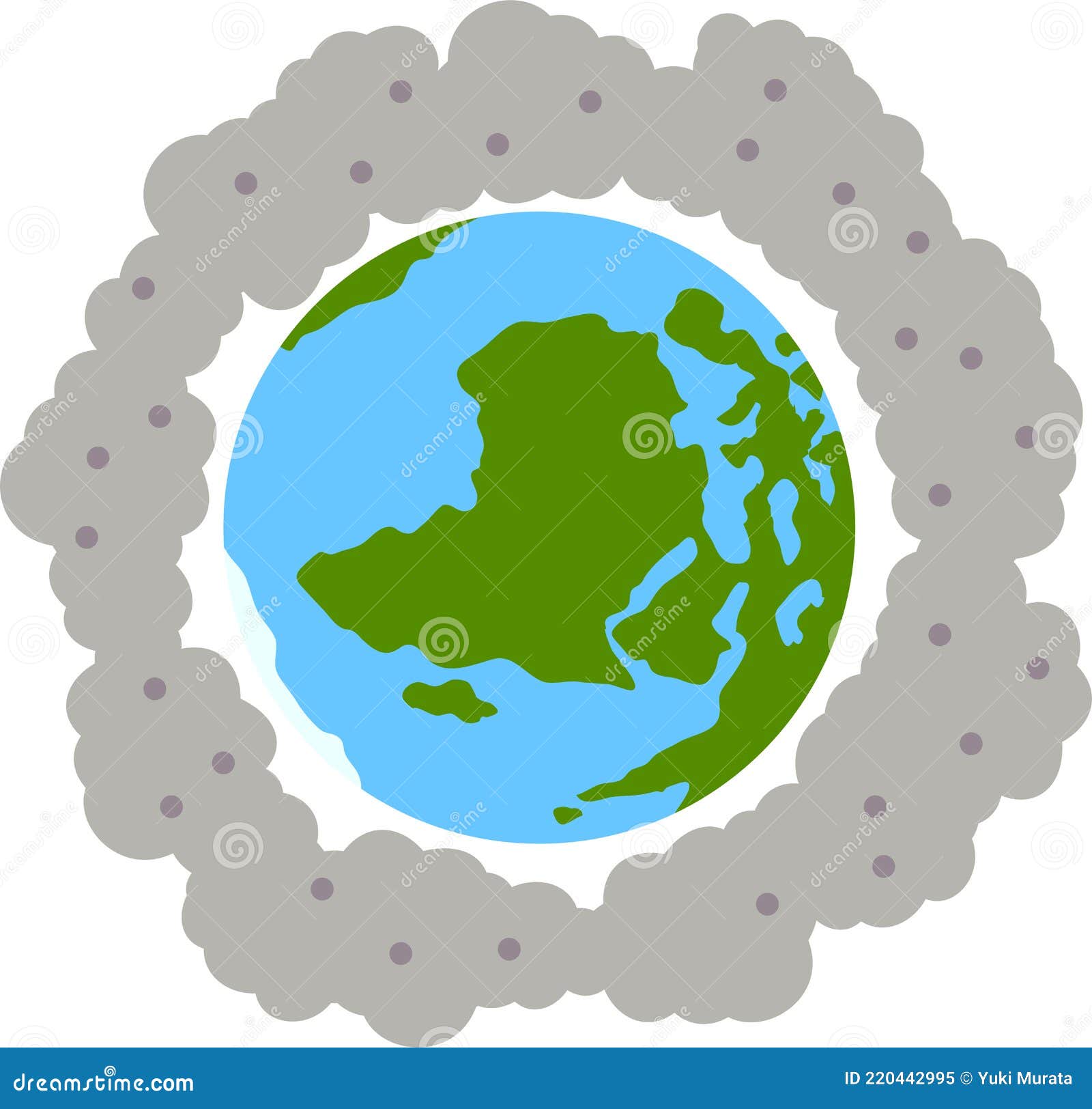 Environmentally Polluted Earth Stock Vector - Illustration of factory ...