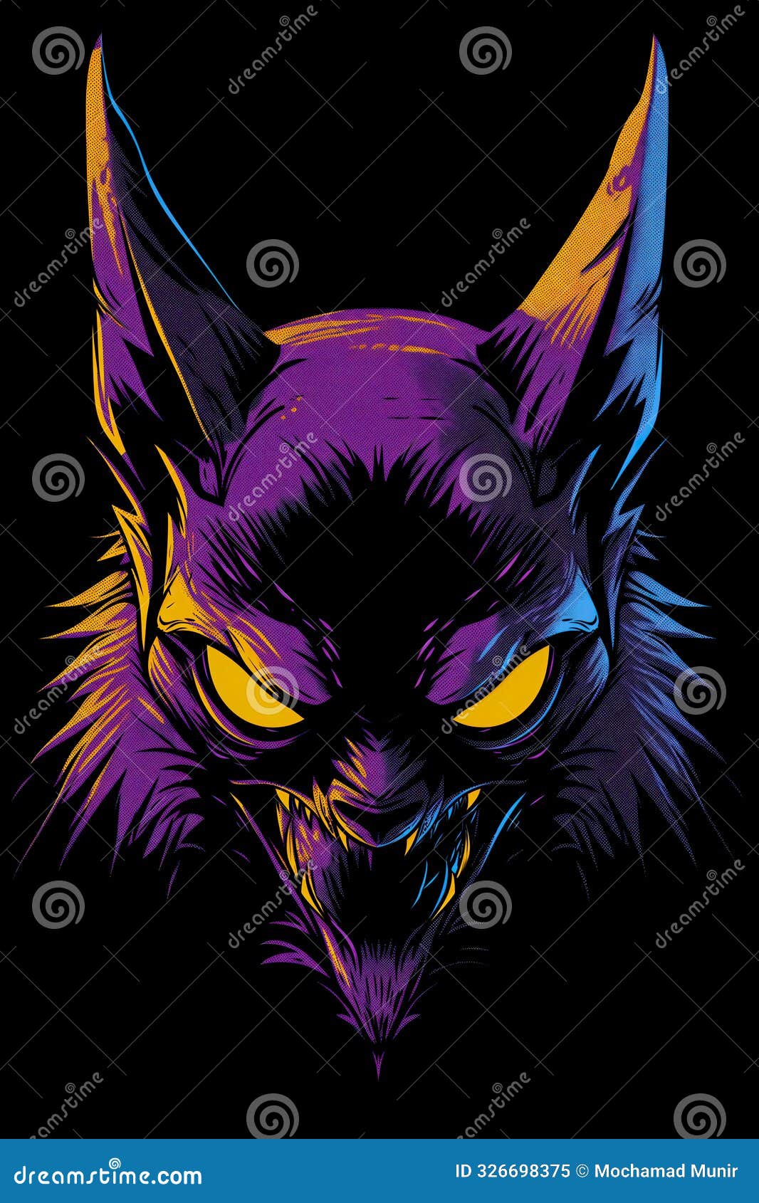 Illustration of Epic Bat in Abstract Style Stock Illustration ...