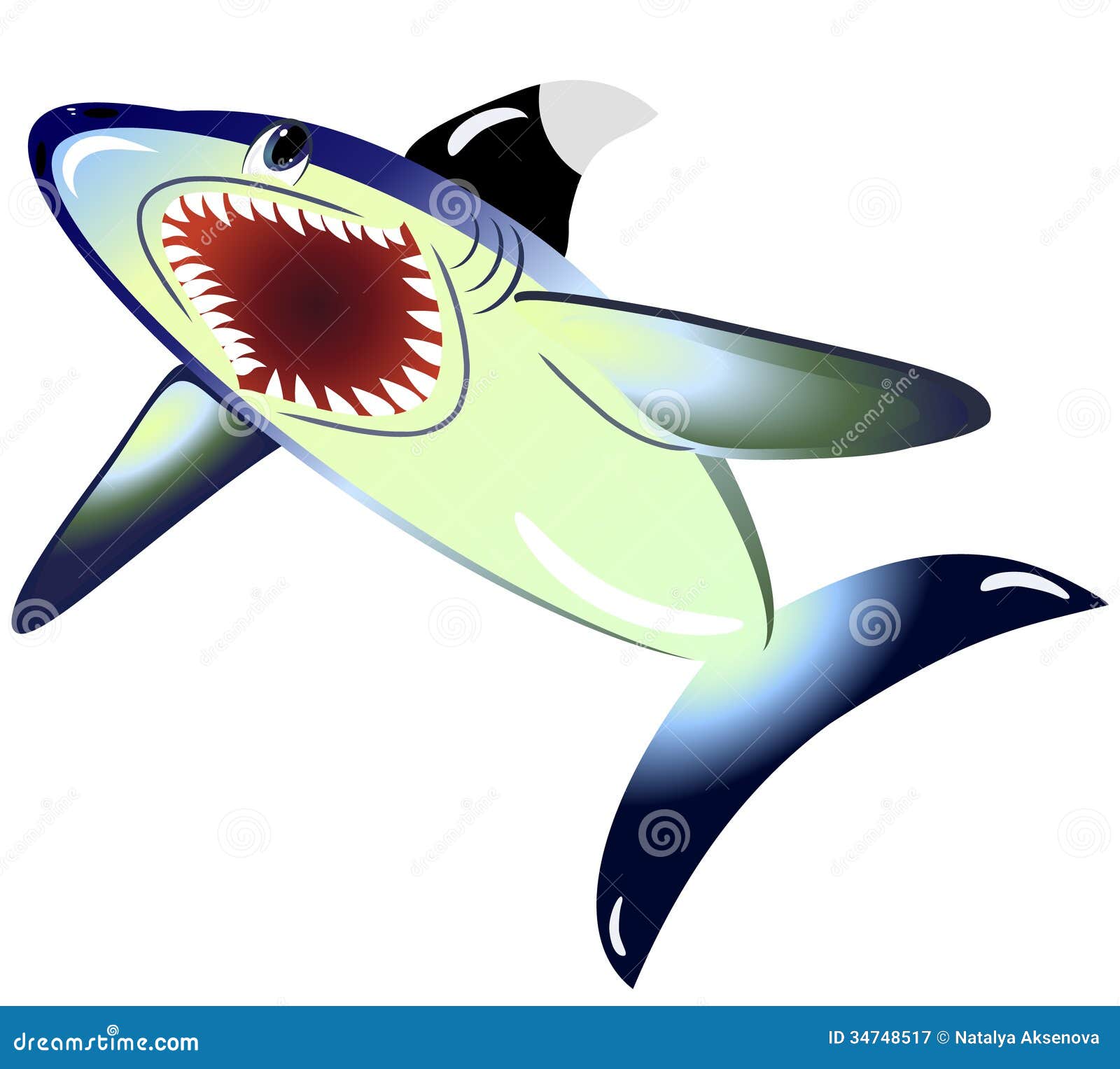 Illustration EPS10. Haifisch Lokalisiert Auf a Stock Abbildung ...