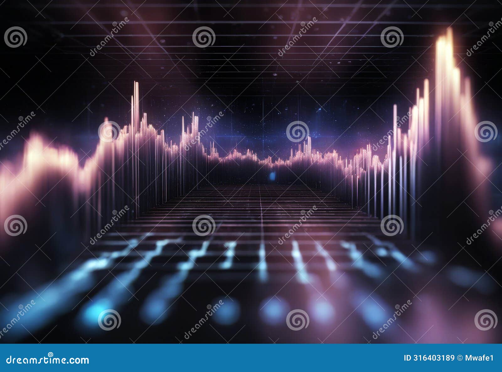 Illustration Equalizer Waveform 3d HUD PNG Alpha Digital Abstract Audio ...