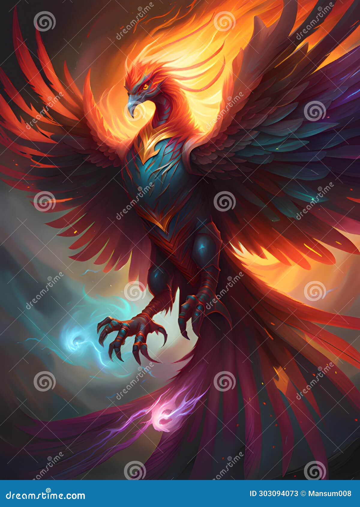 Illustration of a Evil Bird Monster Stock Illustration - Illustration ...
