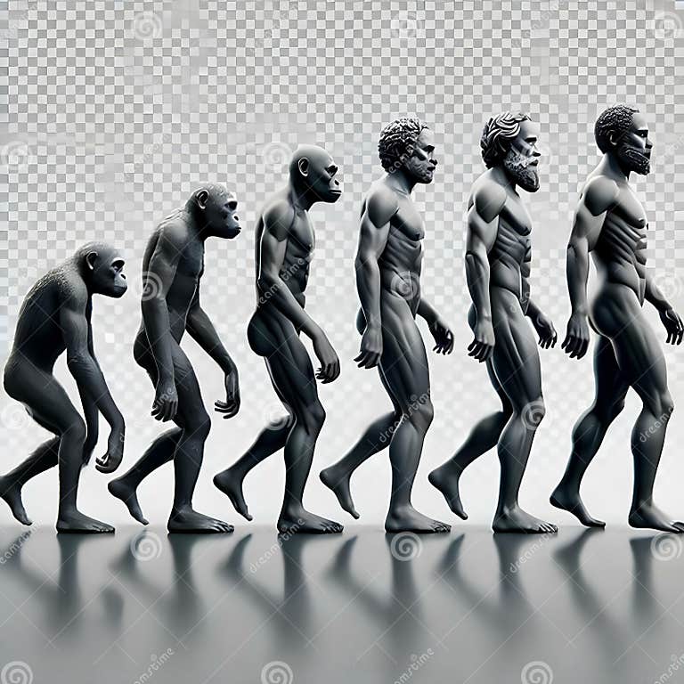 Illustration of the Evolution of Humanity Stock Illustration ...