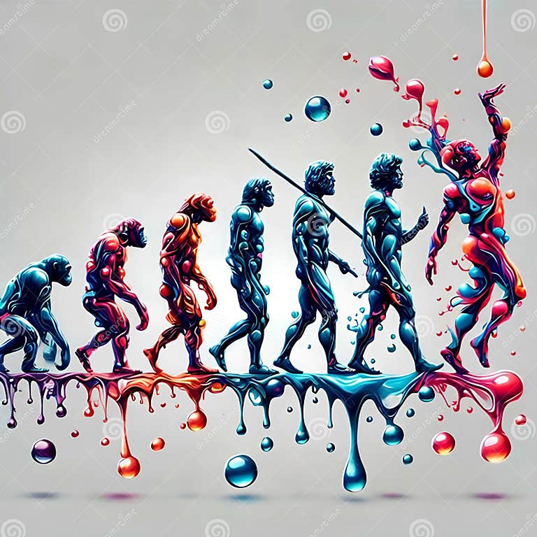 Illustration of the Evolution of Humanity Stock Illustration ...