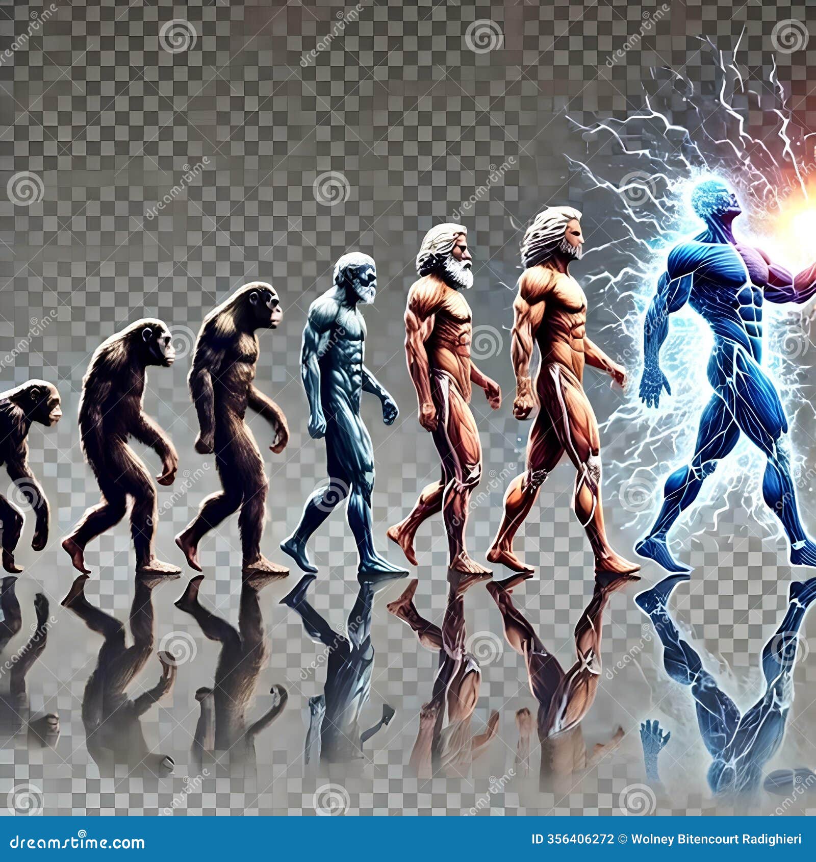 Illustration of the Evolution of Humanity Stock Illustration ...