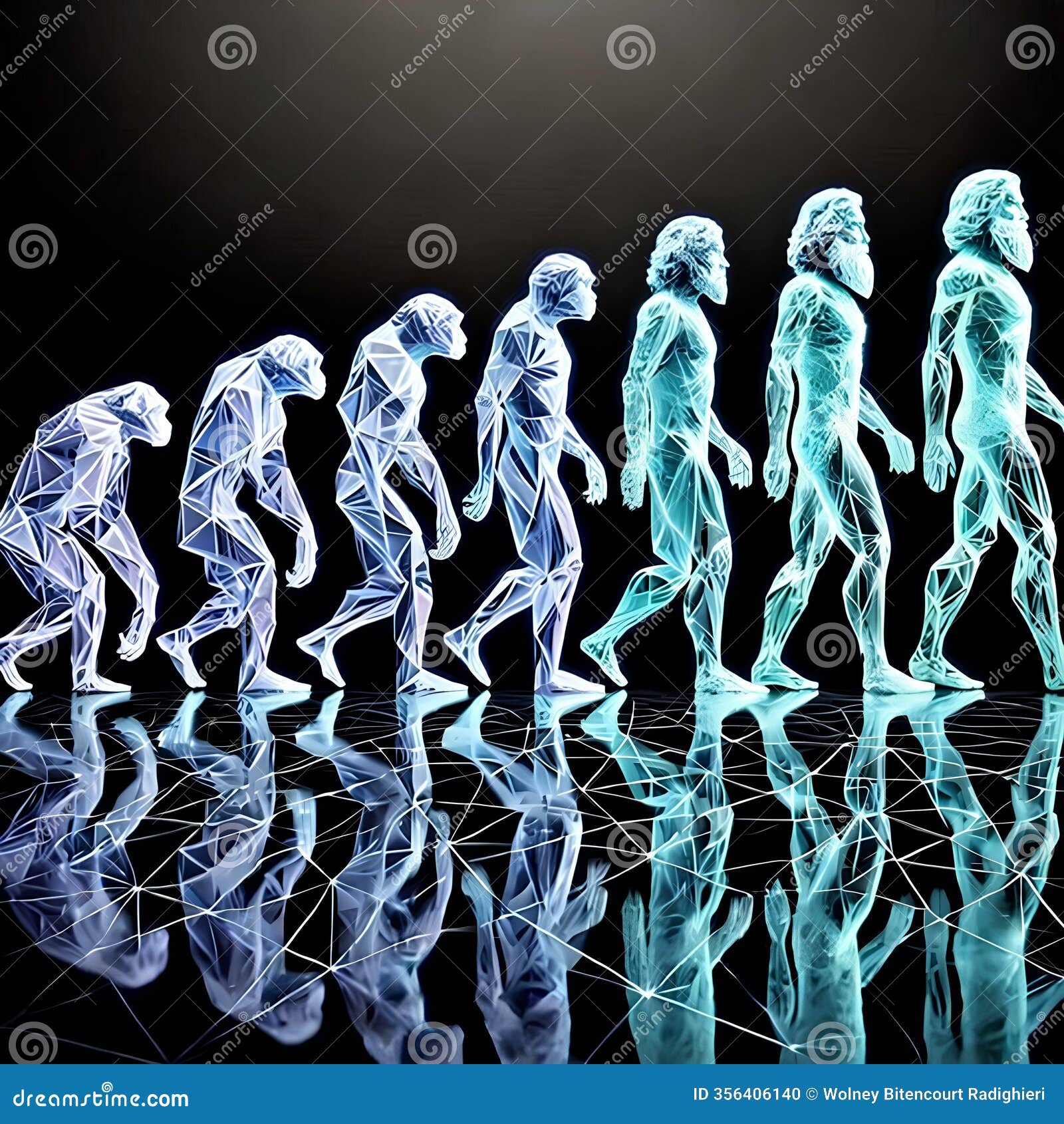 Illustration of the Evolution of Humanity Stock Illustration ...