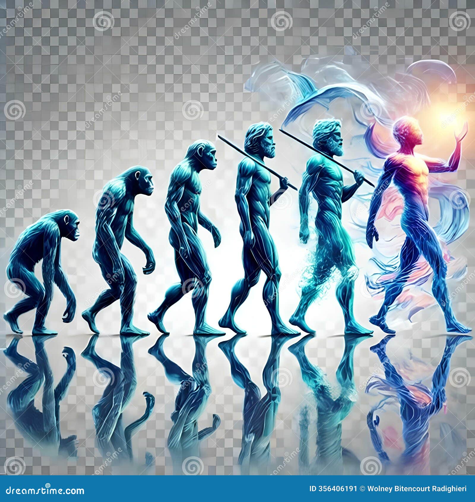 Illustration of the Evolution of Humanity Stock Illustration ...