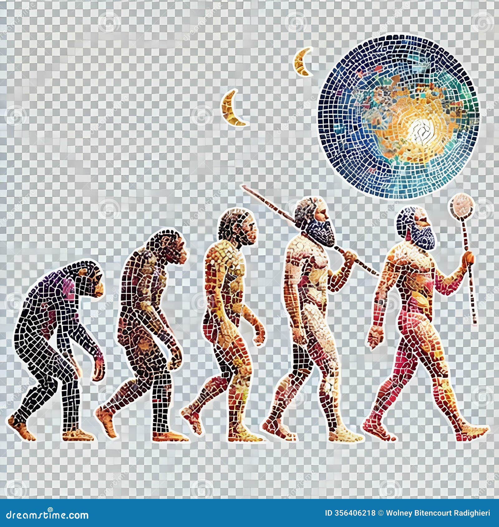 Illustration of the Evolution of Humanity Stock Illustration ...