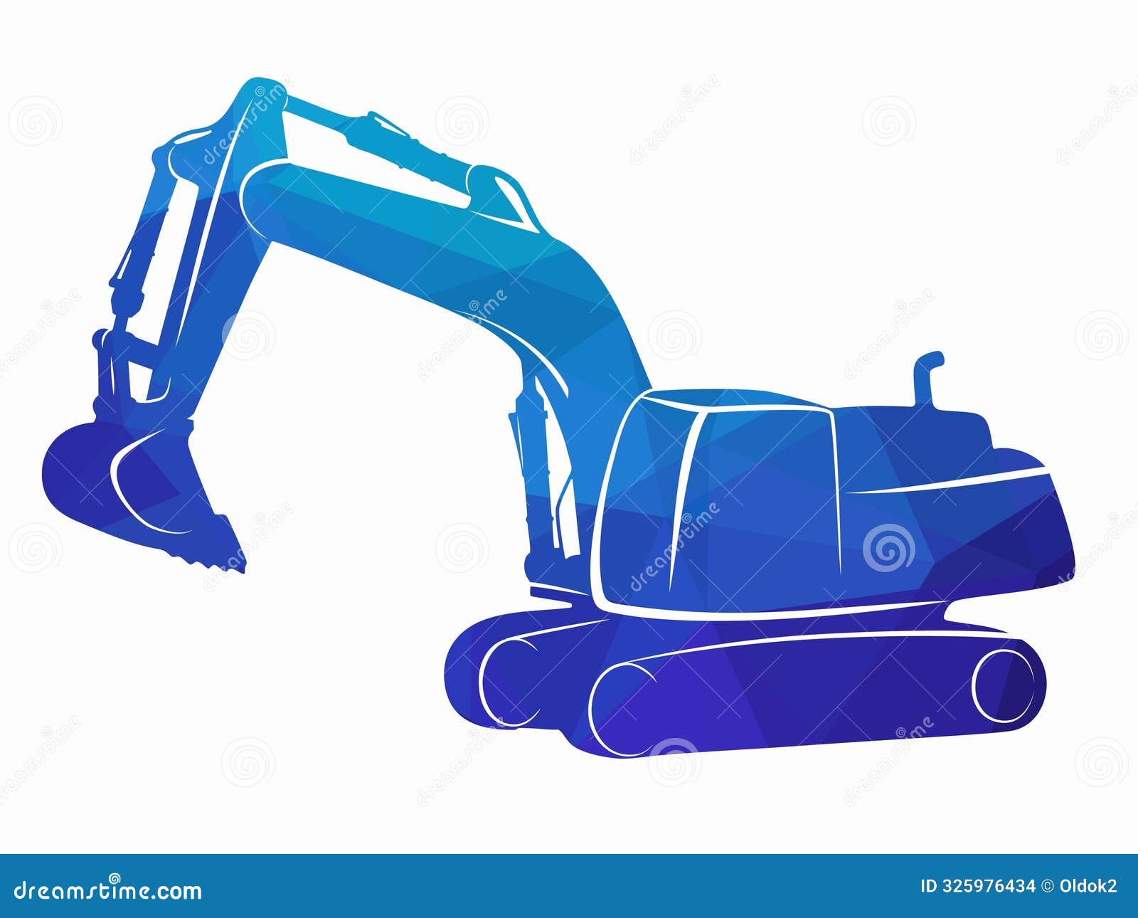 Illustration of a Excavator. Vector Drawing Stock Illustration ...