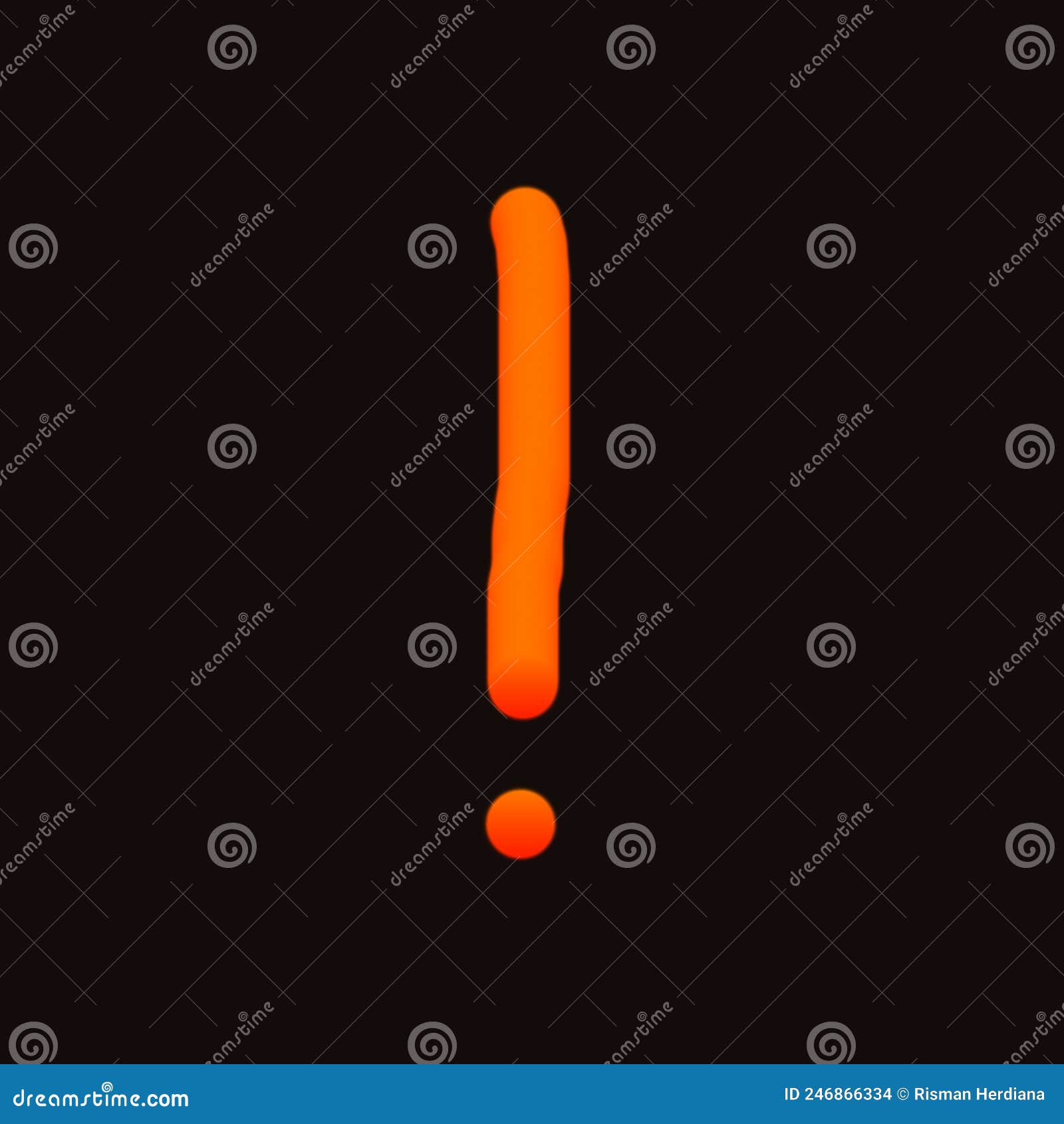 Illustration of Exclamation Mark Orange Color Stock Illustration ...