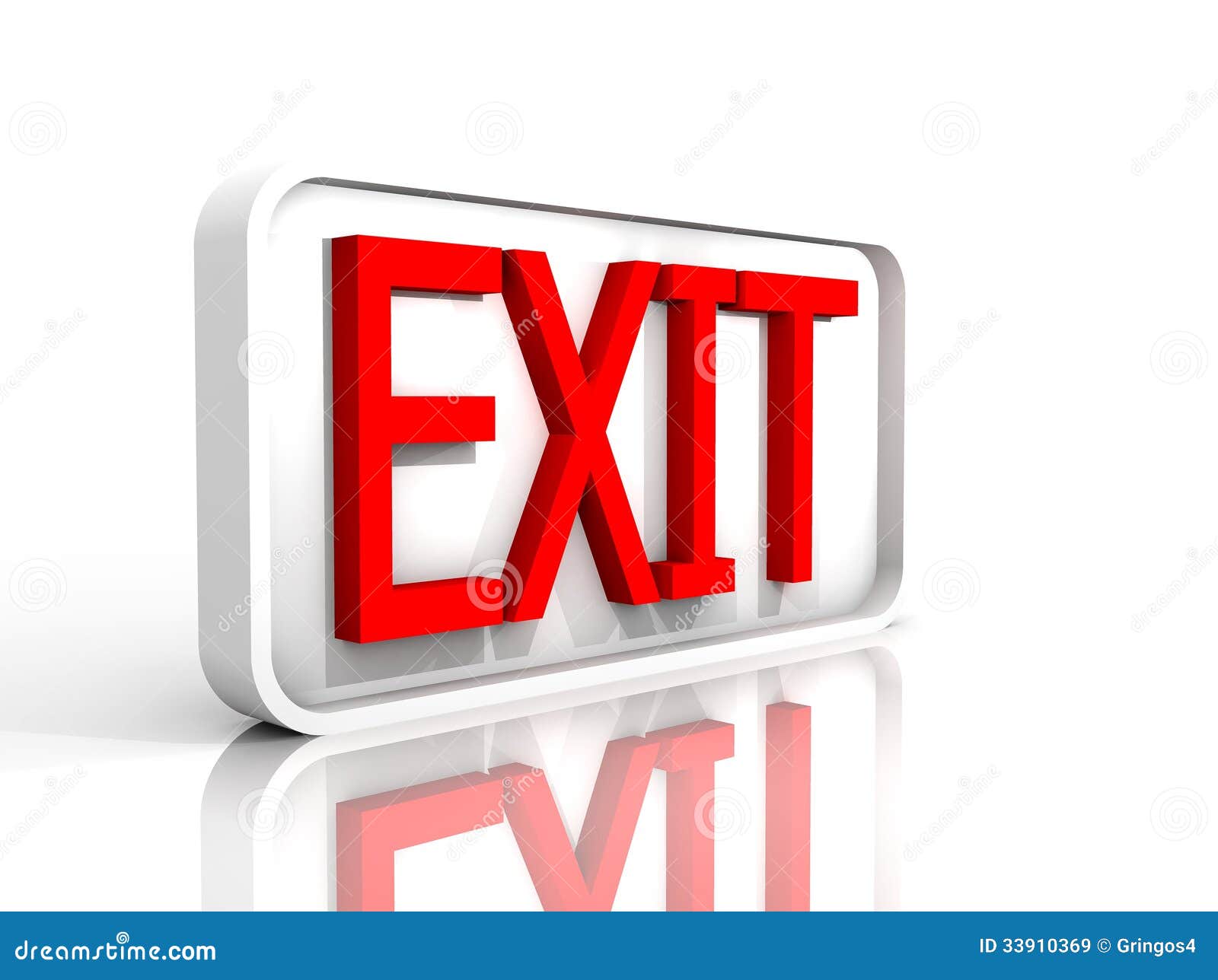 Illustration of a Exit Sign Stock Illustration - Illustration of bright ...