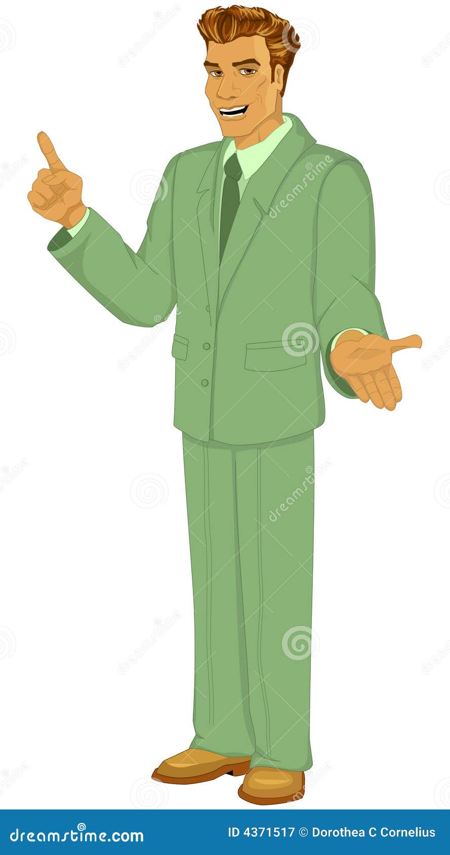 Illustration of an Explaining Man Stock Illustration - Illustration of ...