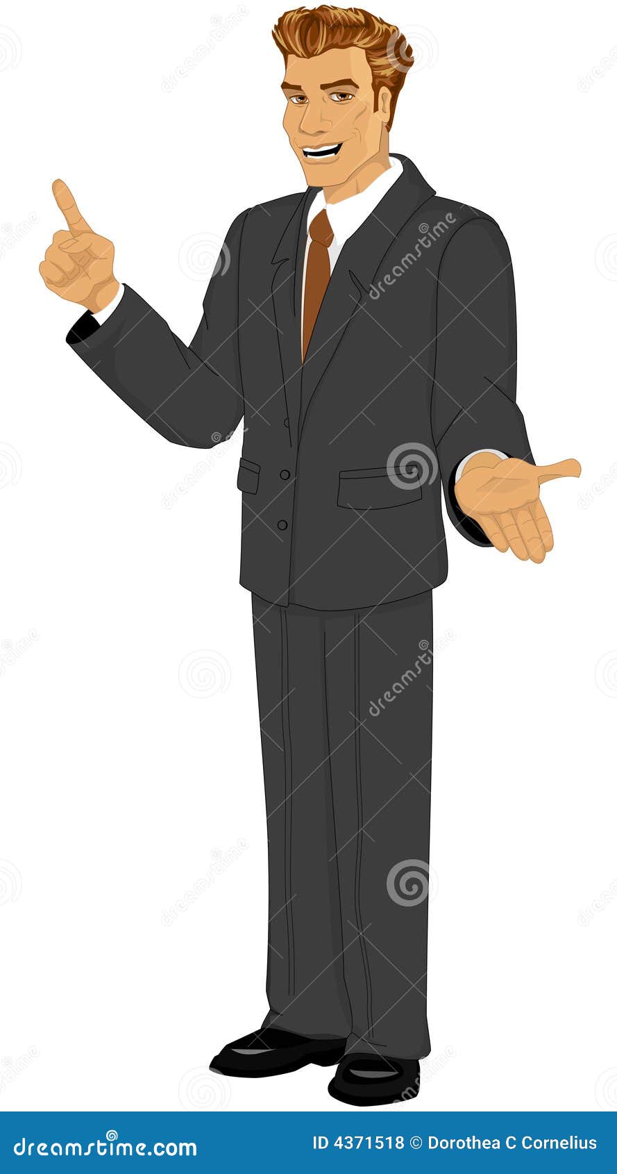 Illustration of an Explaining Man Stock Illustration - Illustration of ...