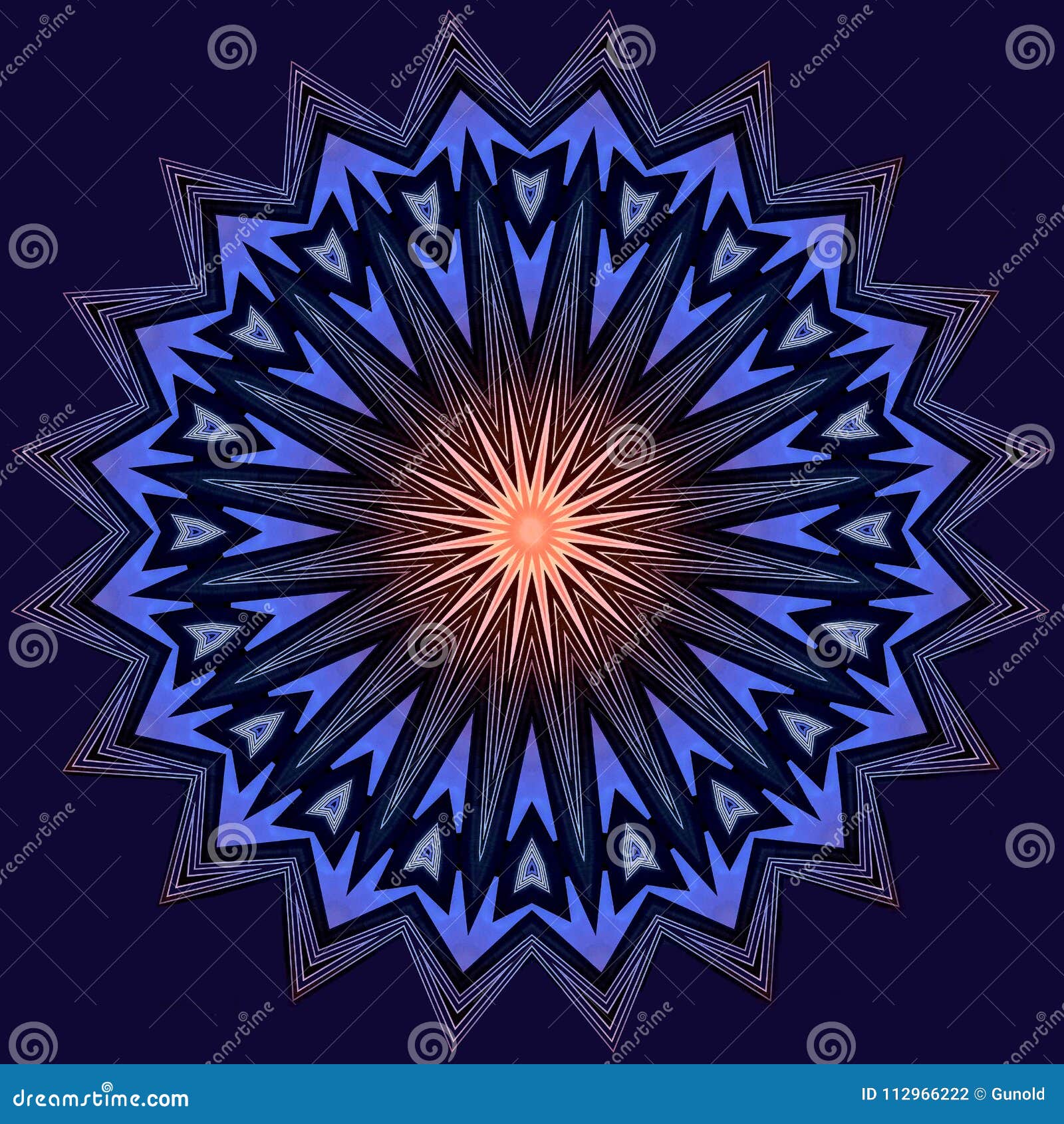 Illustration with Exploding Star Rays Stock Illustration - Illustration ...
