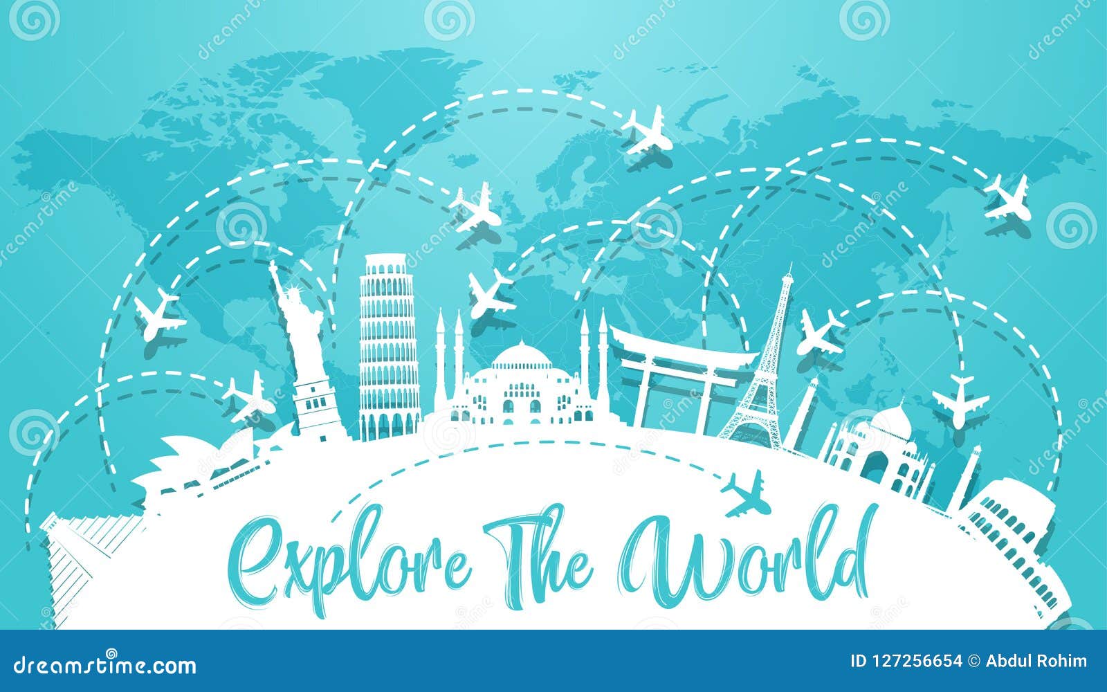 Explore the World with Famous Architectural Landmarks Editorial Stock ...