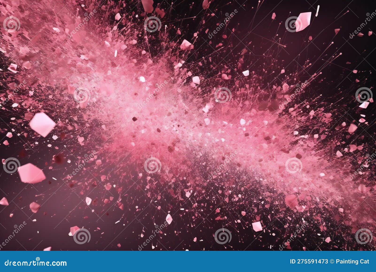 Explosion of Pink Particles, Abstract Background Stock Illustration ...