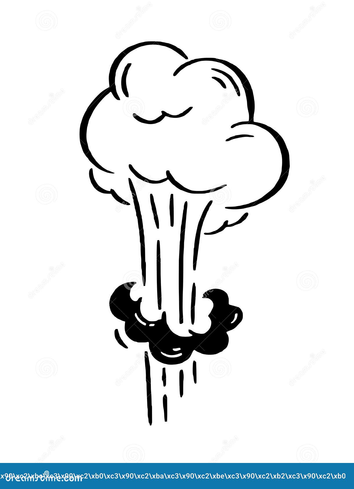 Illustration of Explosion and Smoke for Comics. Retro Design Element ...